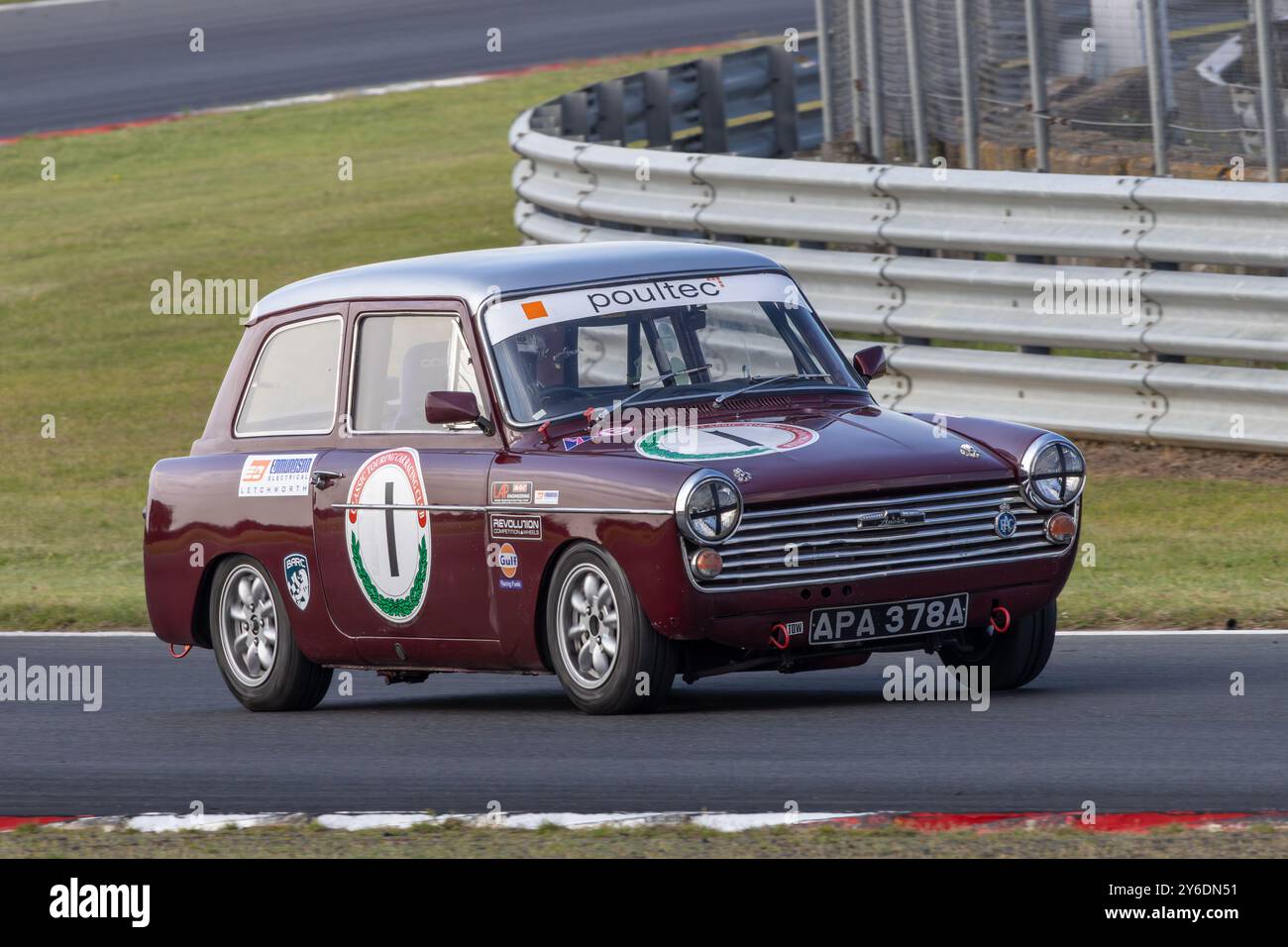 Luc Wilson in his 1963 Austin A40 during the 2023 Classic Touring Car ...
