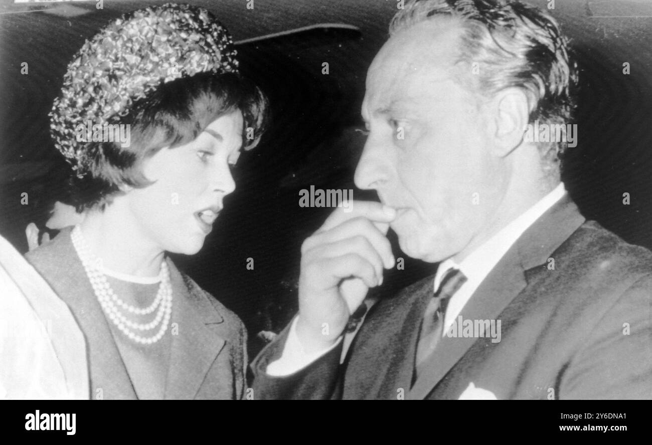 DAWN ADDAMS WITH PRINCE VITTORIO MASSIMO IN ROME ; 14 APRIL 1963 Stock ...
