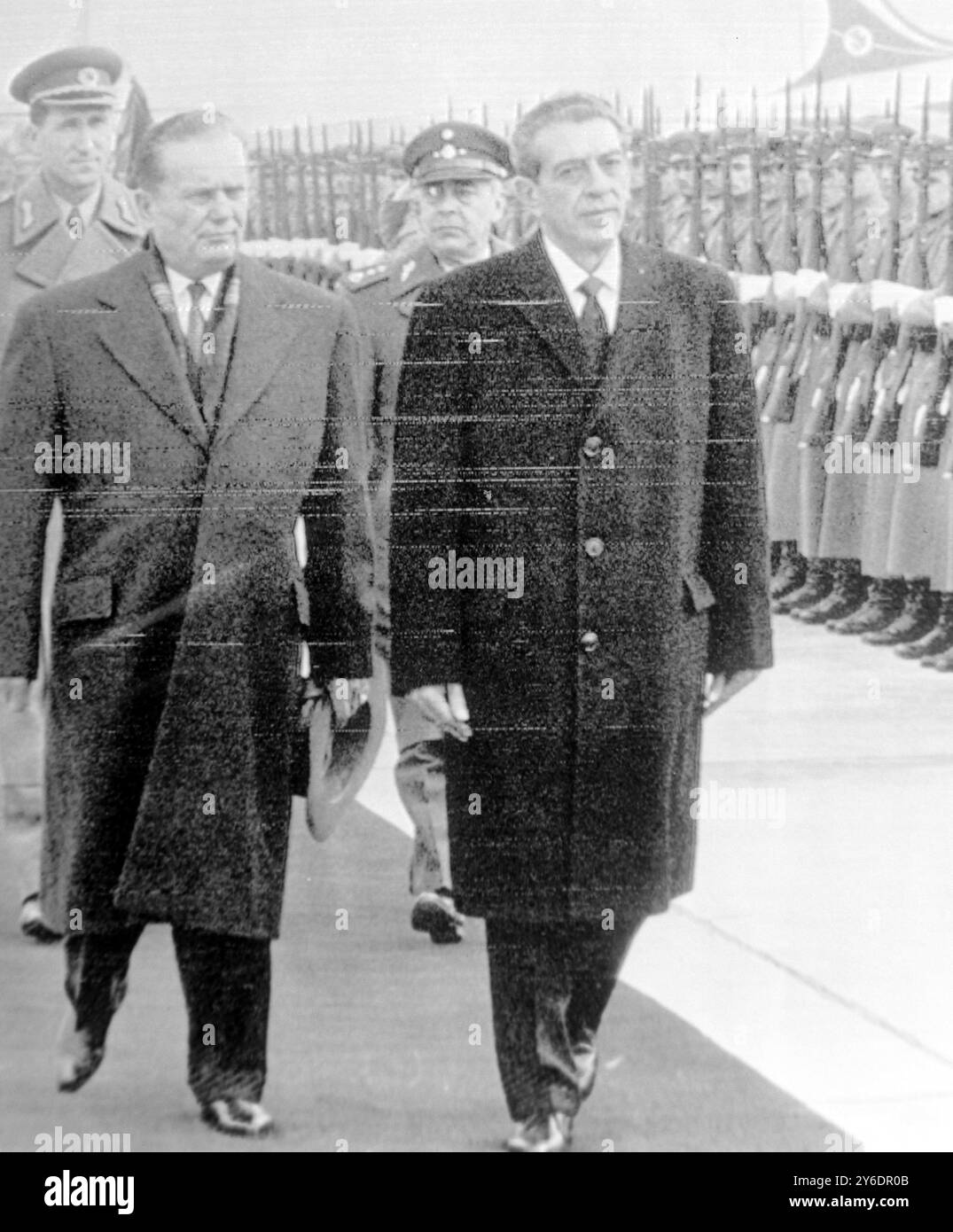 MEXICAN PRESIDENT ADOLFO LOPEZ MATEOS WITH PRESIDENT OF YUGOSLAVIA ...
