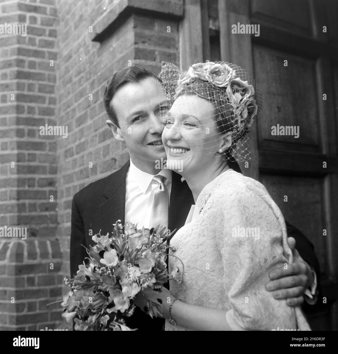 JOHN HUMPHRY WEDS MARION MATHIE IN LONDON / ; 28 MARCH 1963 Stock Photo ...