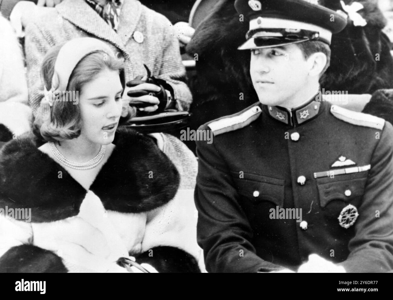 PRINCESS ANNA MARIE WITH PRINCE CONSTANTINE IN ATHENS ; 26 MARCH 1963 ...