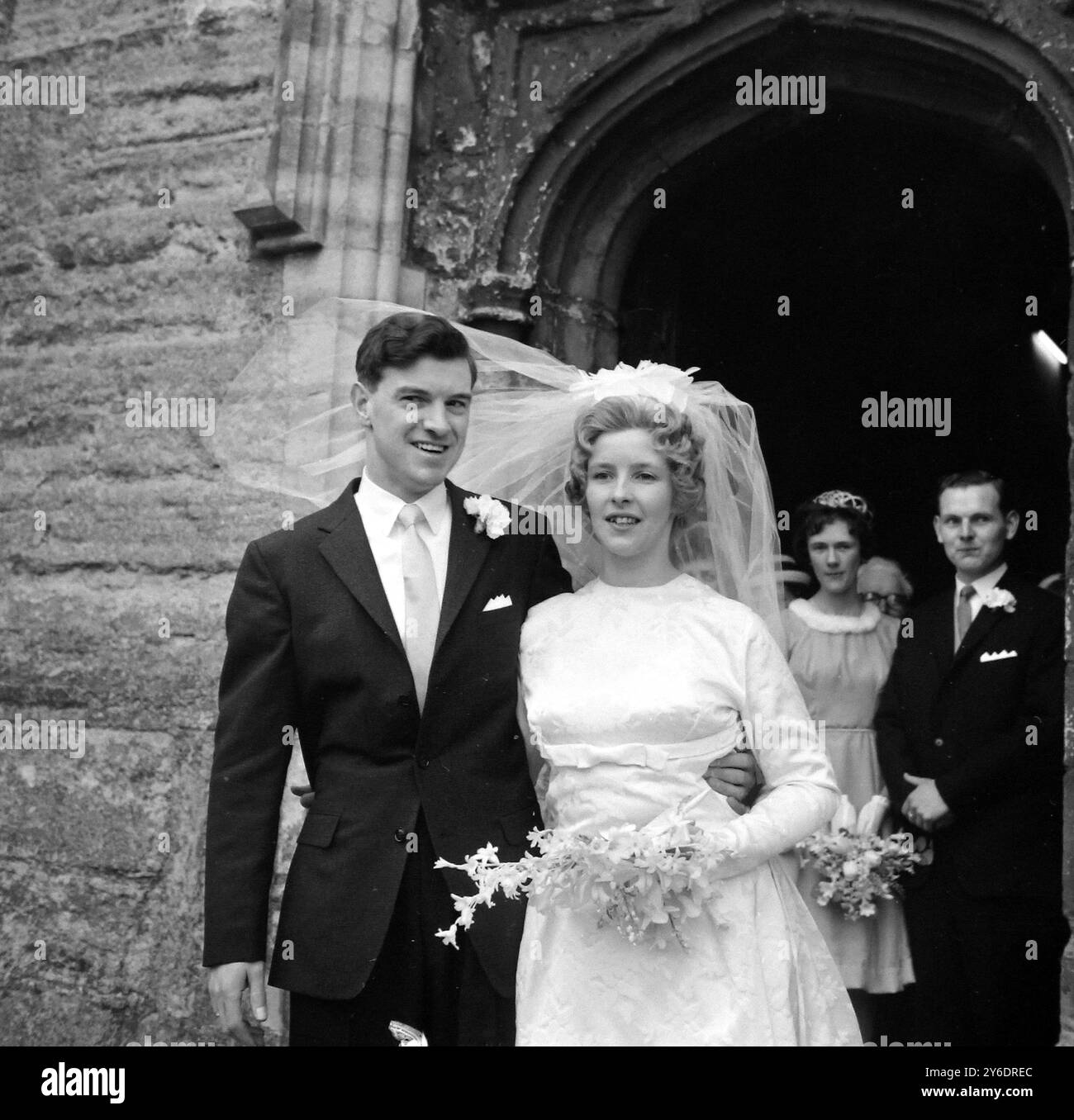 TONY WILSON AND JENNIFER PEARCE WEDDING / ; 23 MARCH 1963 Stock Photo ...
