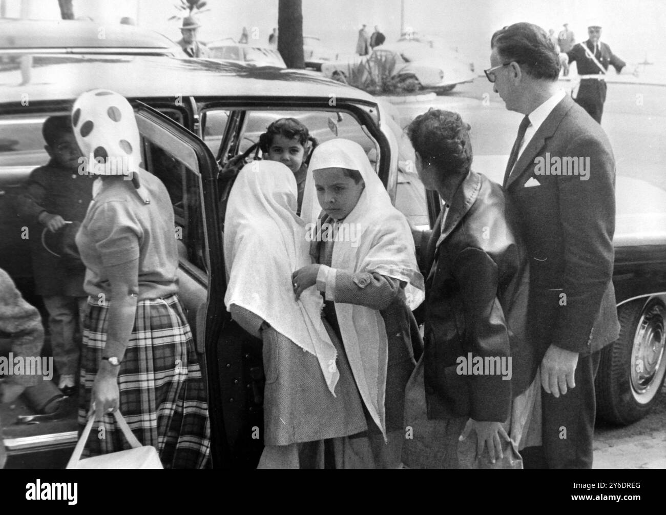 FAMILY OF KING SAUD OF SAUDI ARABIA IN NICE ; 26 MARCH 1963 Stock Photo ...