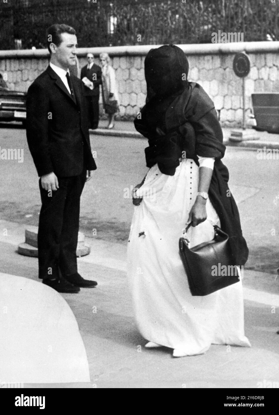 VEILED WIFE OF KING SAUD OF SAUDI ARABIA IN NICE / ; 26 MARCH 1963 ...