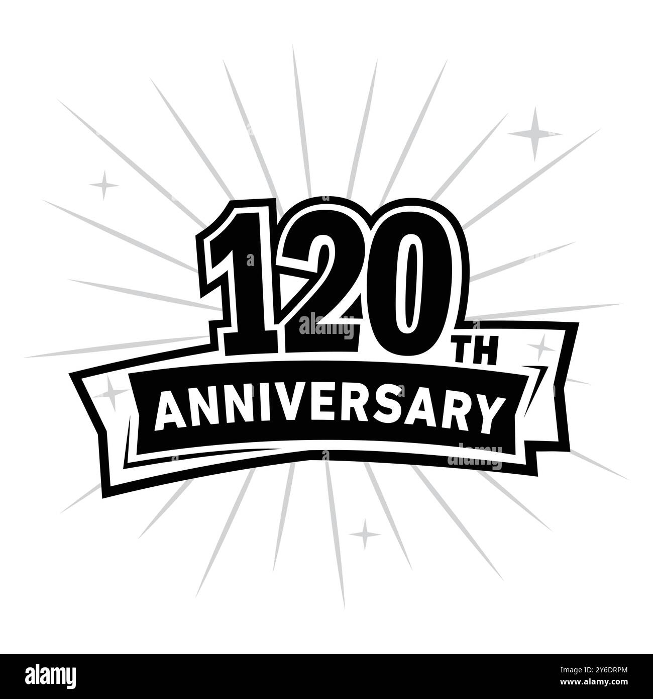 120 years anniversary celebration logo. 120th design template. Vector ...