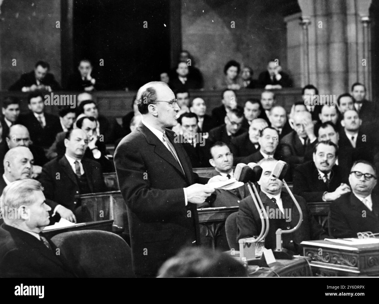 JANOS KADAR SPEAKS AT NEW HUNGARIAN PARLIAMENT OPENING IN BUDAPEST ...