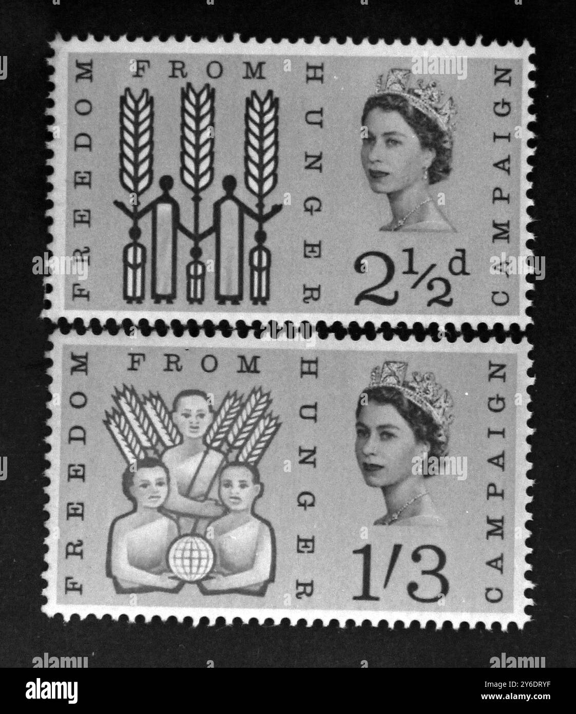 FREEDOM HUNG POSTAGE STAMPS FREEDOM FROM HUNGER CAMPAIGN WITH QUEEN ...