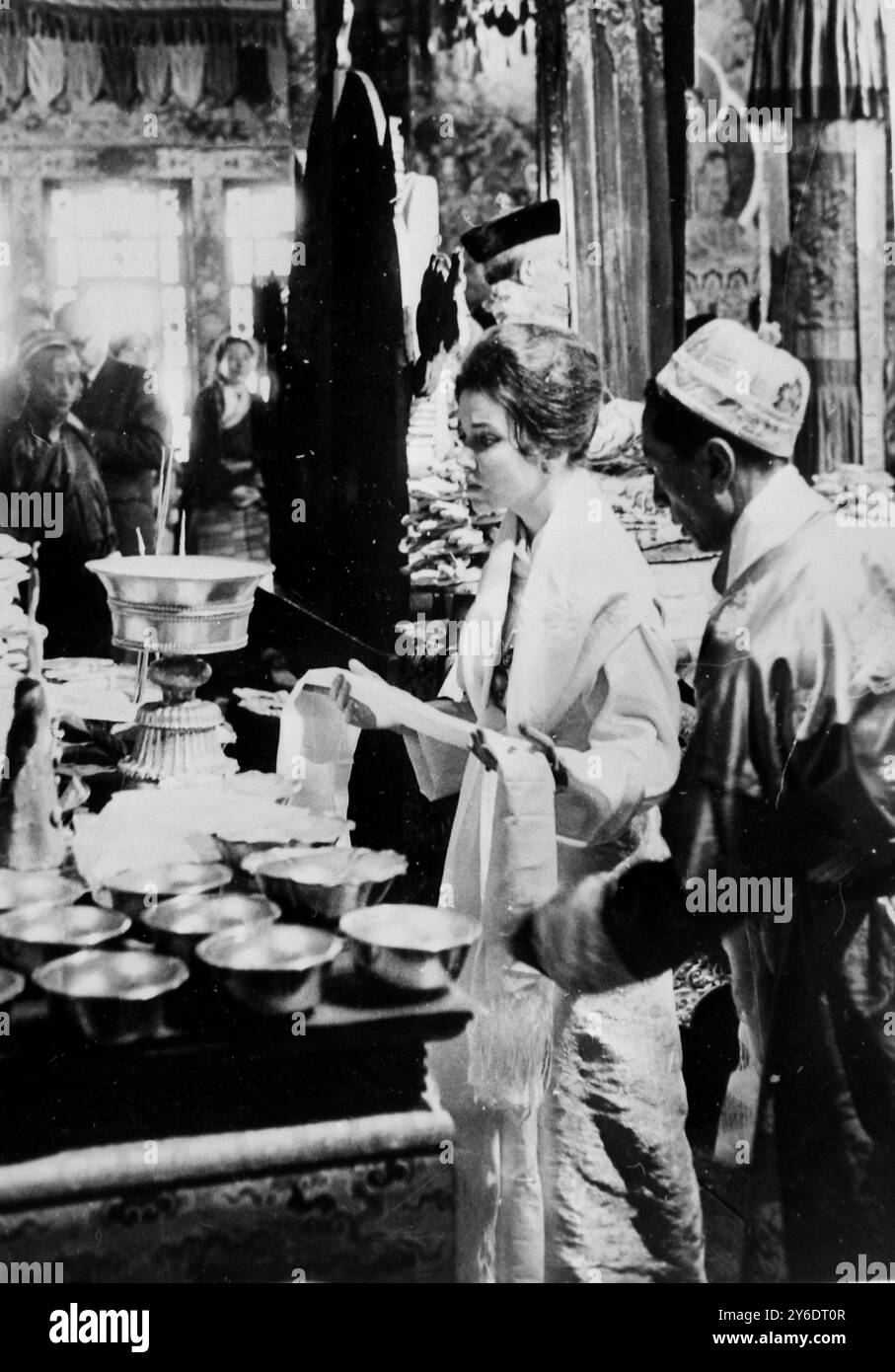 HOPE COOKE WEDS PRINCE THONDUP NAMDYAL OF SIKKIM ; 21 MARCH 1963 Stock ...
