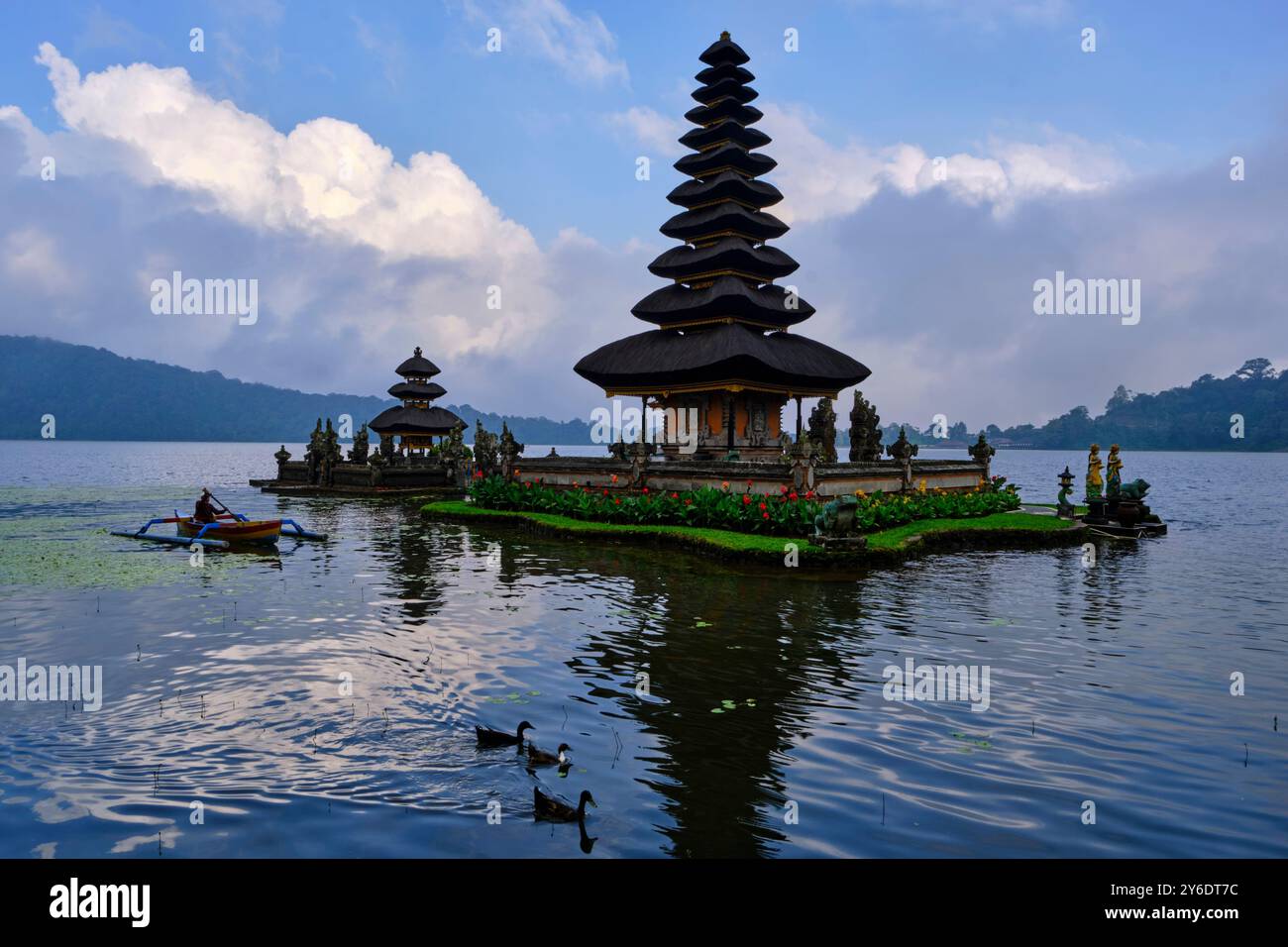 Indonesia, Bali, Bedugul, Ulun Danu temple on Lake Bratan Stock Photo ...