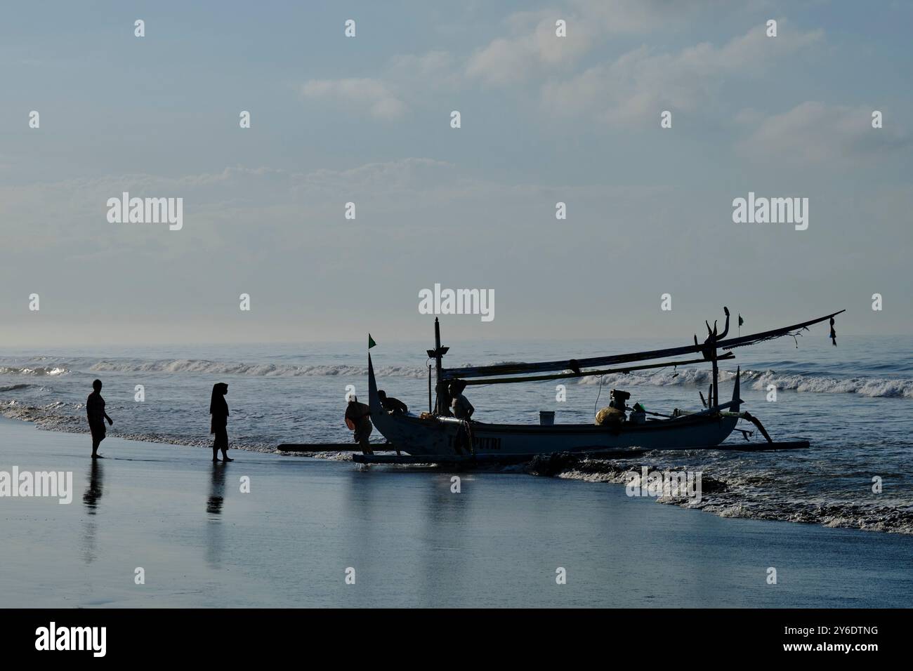 Indonesia, Bali Island, traditional fishing on Perancak Beach Stock ...