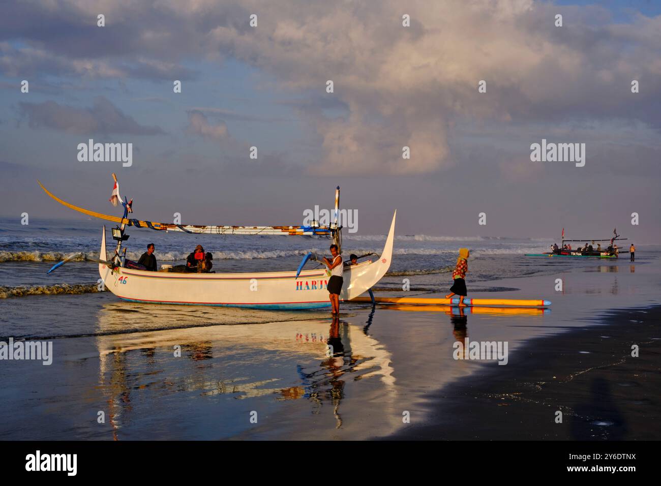 Indonesia, Bali Island, traditional fishing on Perancak Beach Stock ...