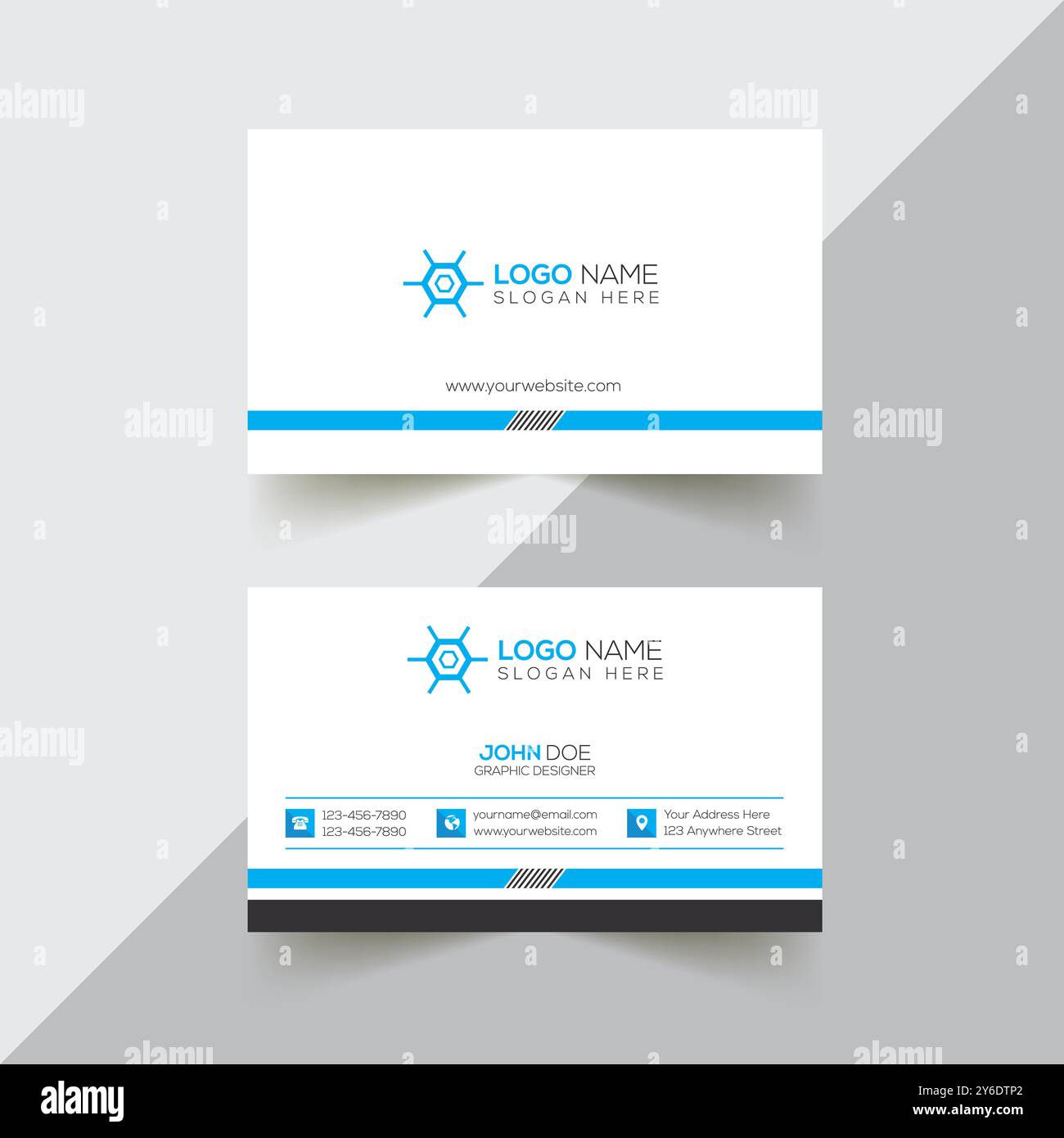 Visiting cards template Stock Vector Images - Alamy