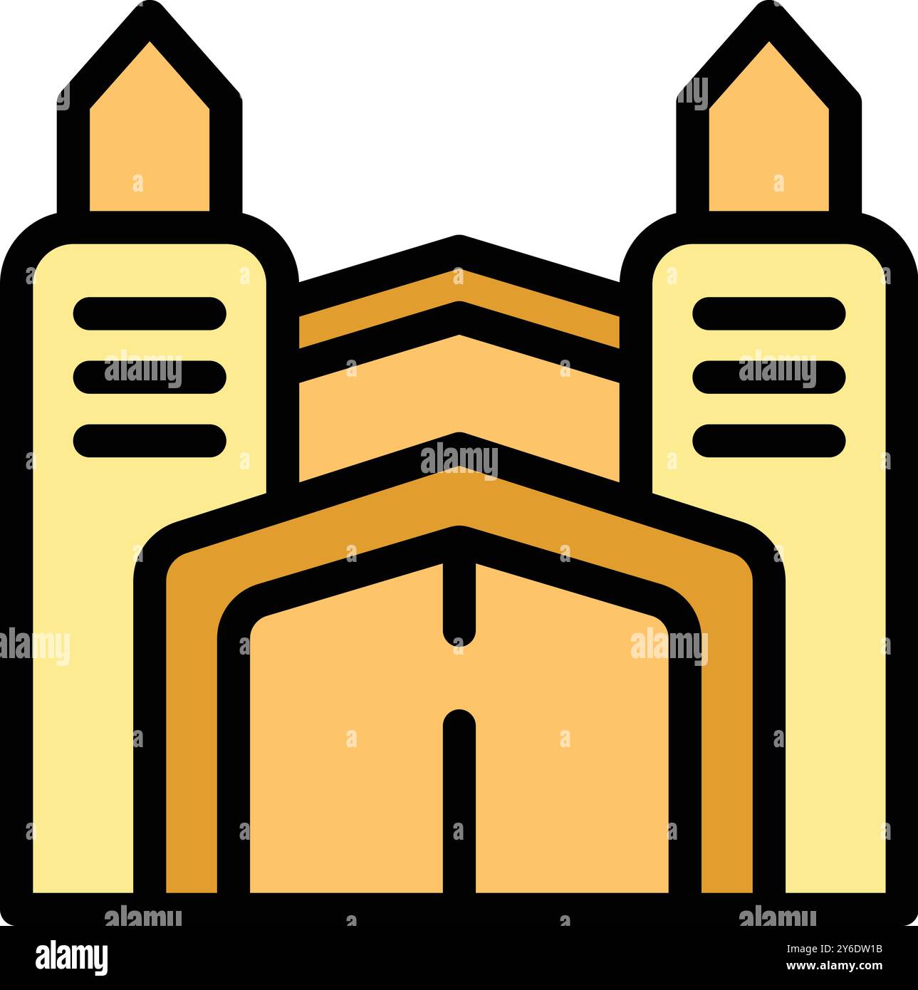 This icon represents the kaaba, the holiest site in islam, located in ...