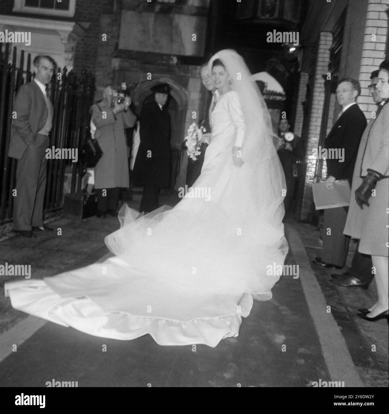 WEDDINGS MIRANDA SMILEY & GROOM LORD ELVEDEN / ; 12 MARCH 1963 Stock ...