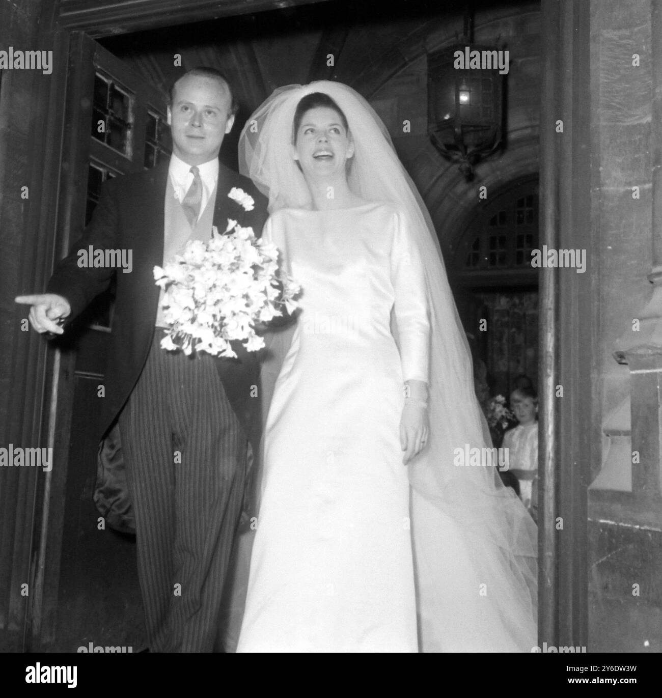 WEDDINGS MIRANDA SMILEY & GROOM LORD ELVEDEN ; 12 MARCH 1963 Stock ...