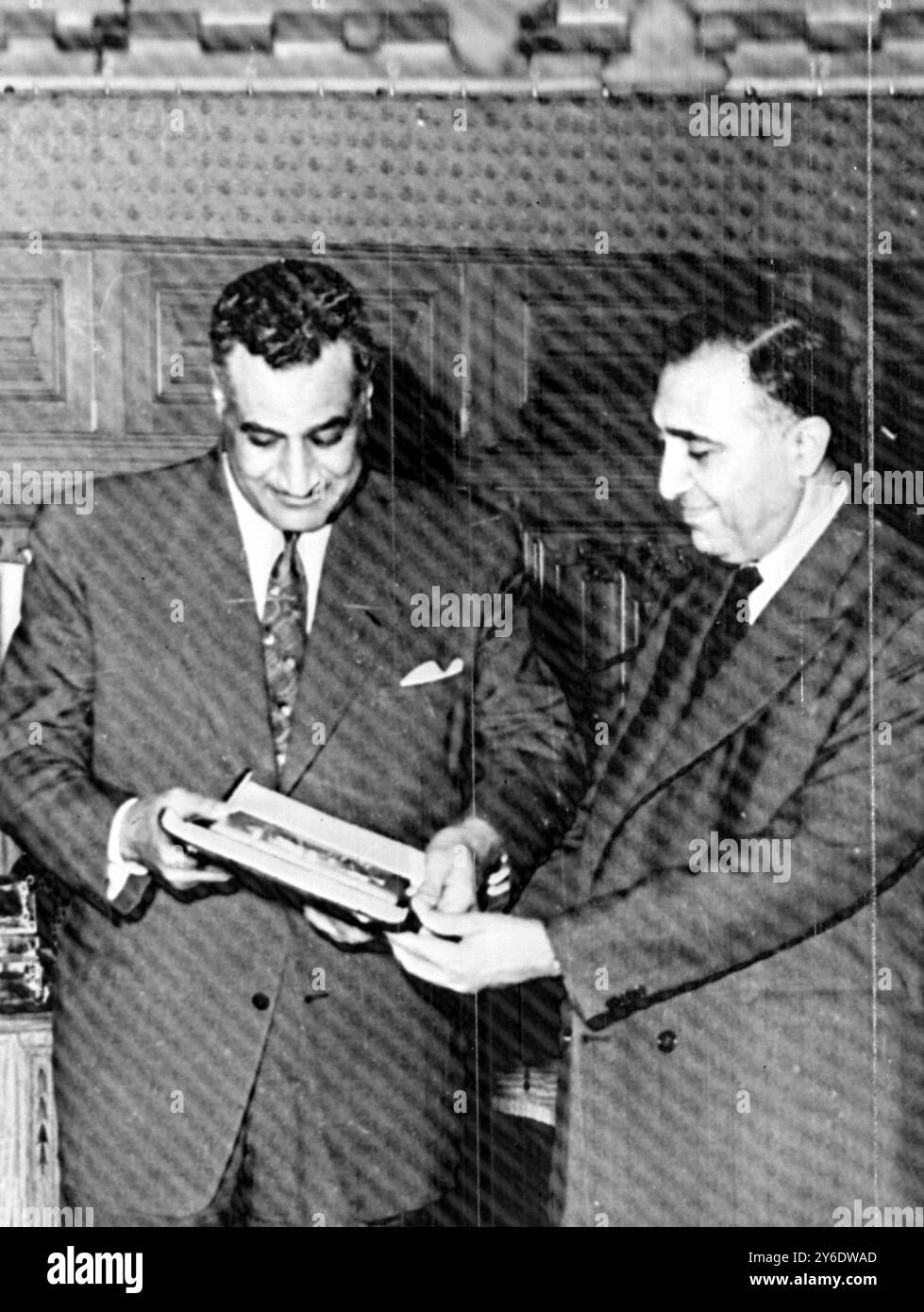 SALAH EL BITAR NEW SYRIAN PRIME MINISTER WITH UAR PRESIDENT GAMAL ...