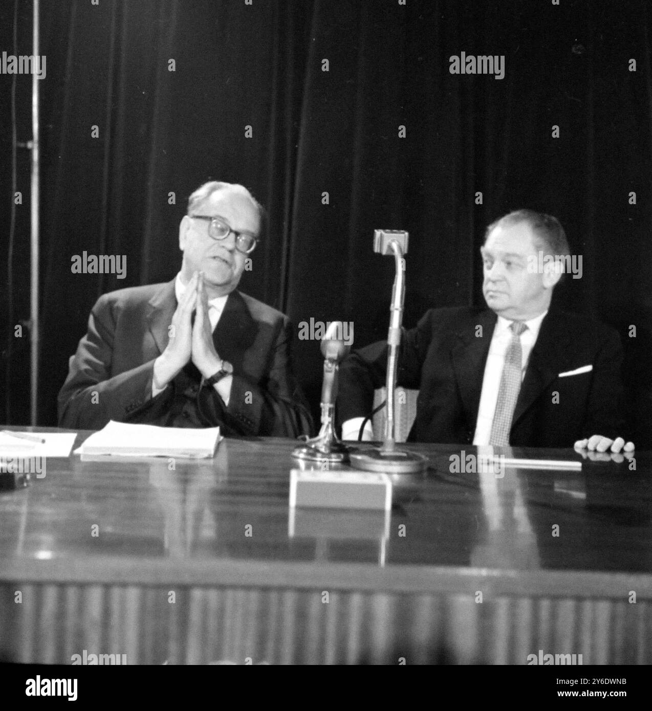 SWEDISH PREMIER TAGE ERLANDER WITH TORSTE NILSSON IN LONDON / ; 6 MARCH ...