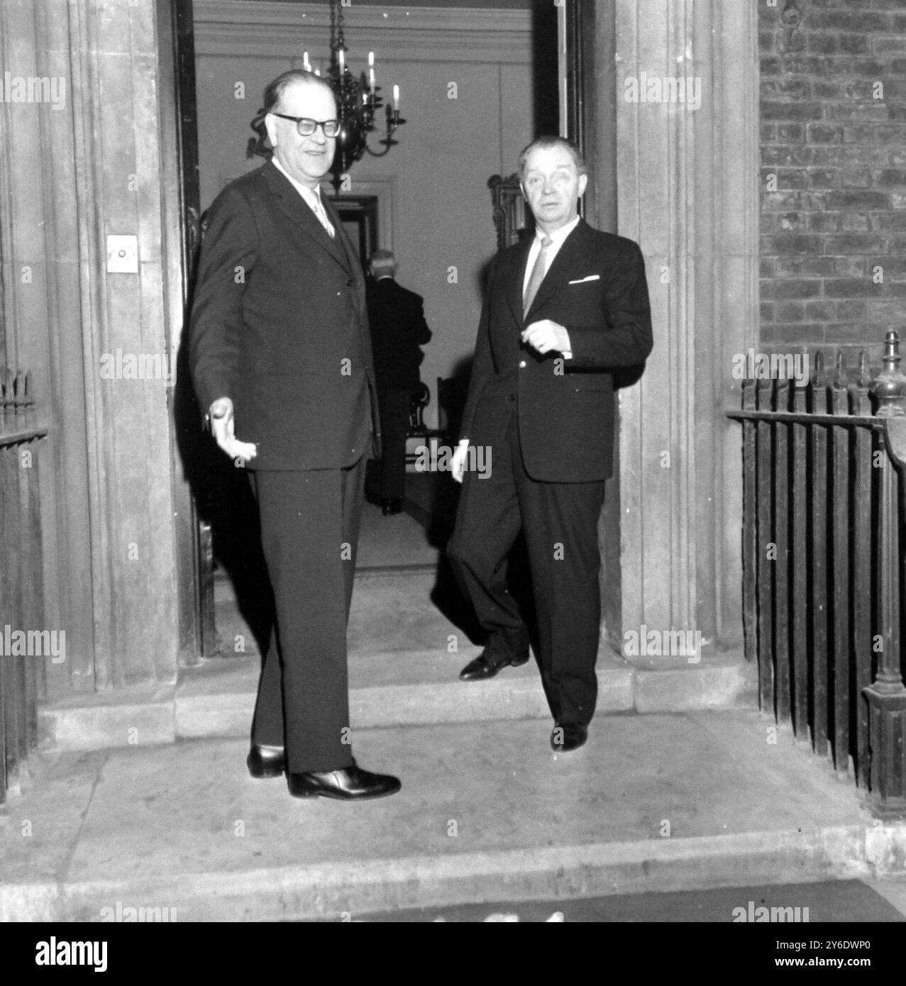 SWEDISH PREMIER TAGE ERLANDER WITH MINISTER NILSON IN LONDON / ; 7 ...