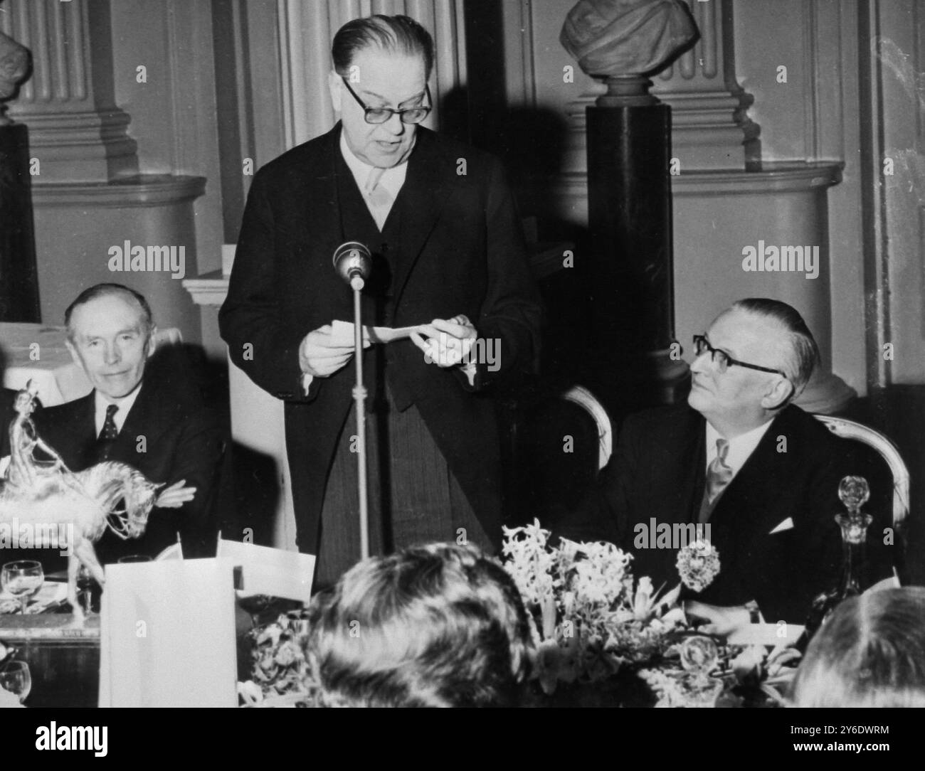 LORD HOME AND RALPH PERRING WITH SWEDISH PRIME MINISTER TAGE ERLANDER ...