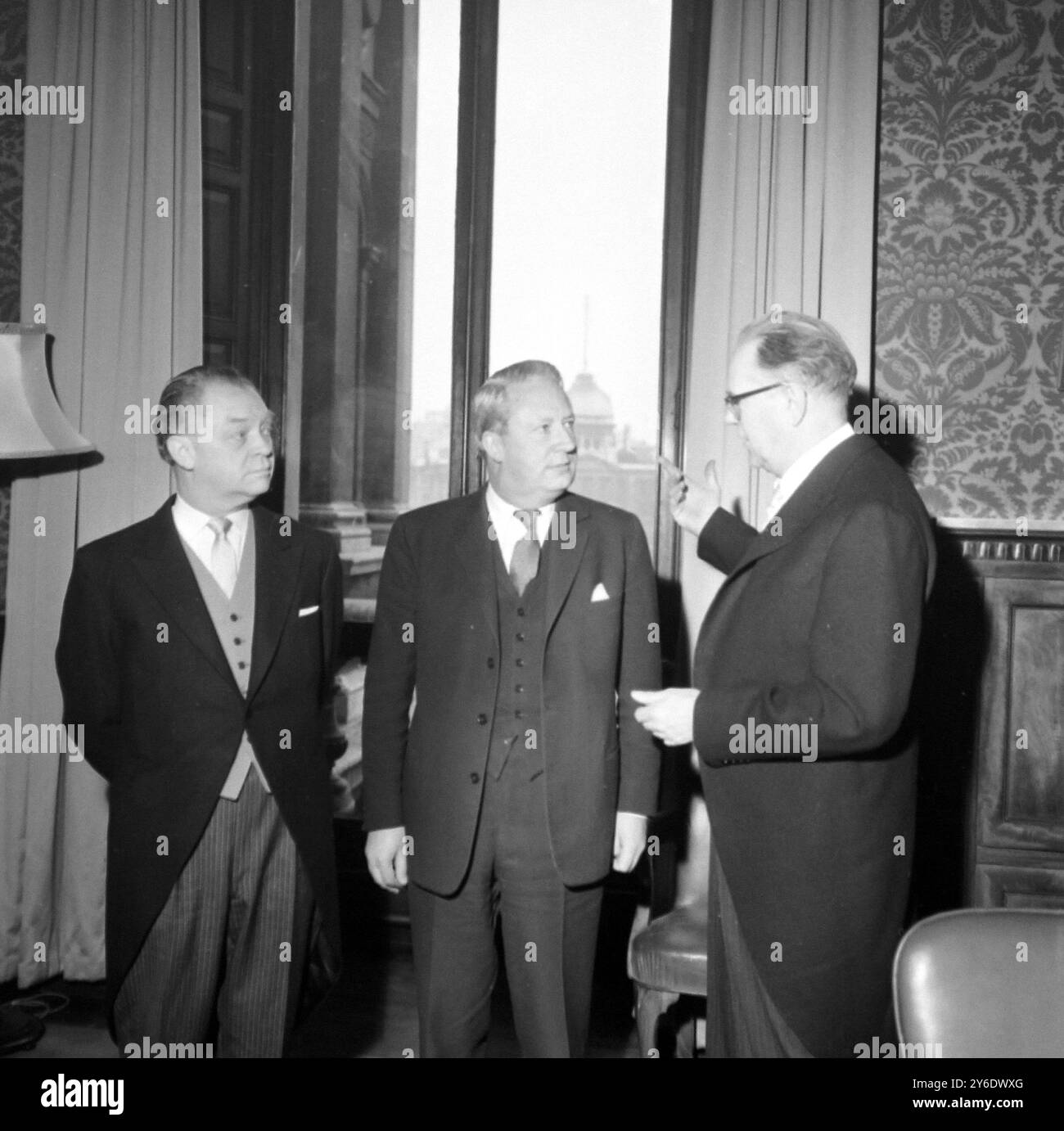 SWEDISH PRIME MINISTER TAGE ERLANDER WITH TORSTEN NILSSON & EDWARD ...