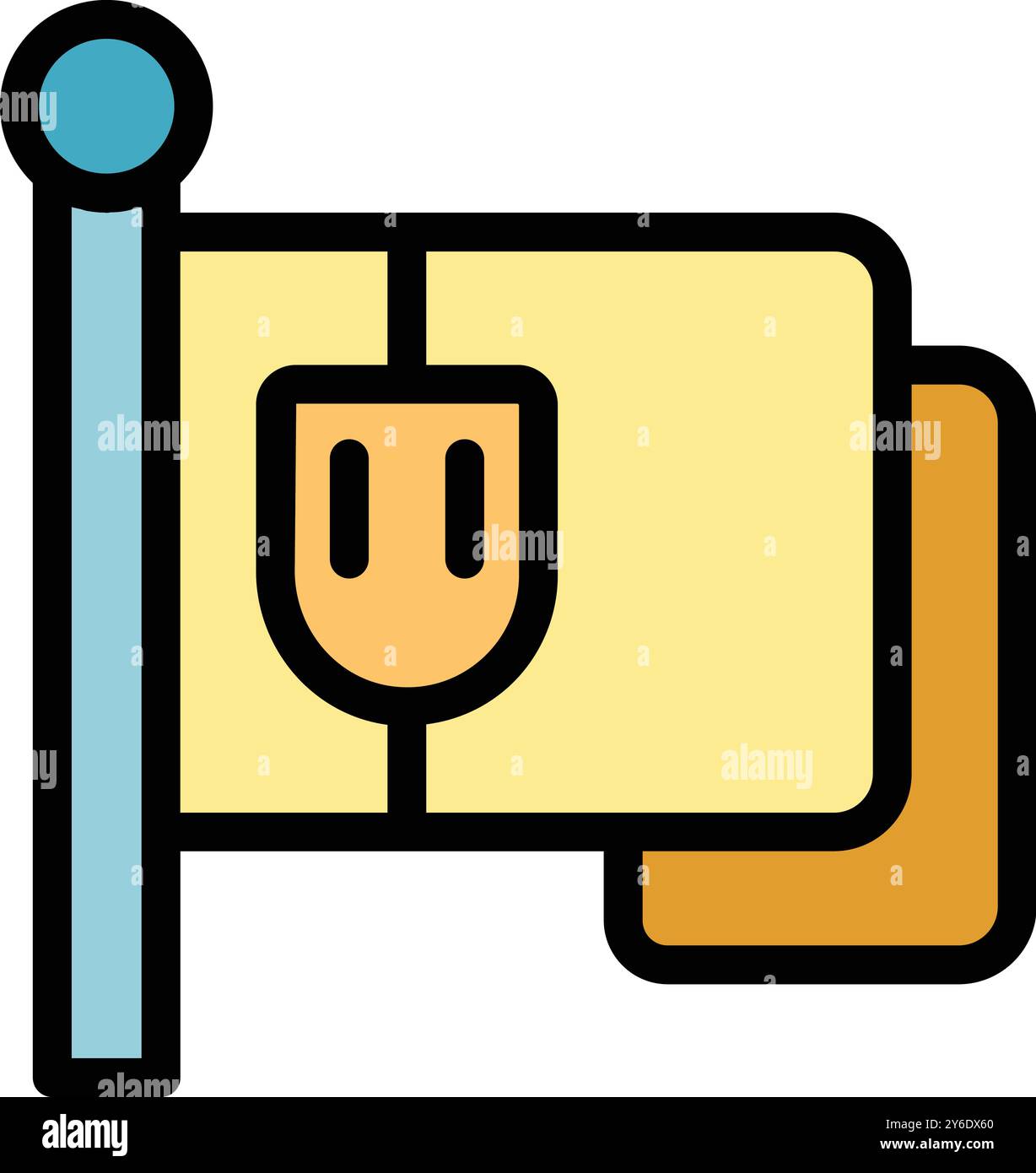This vector illustration of an electric power flag is perfect for ...
