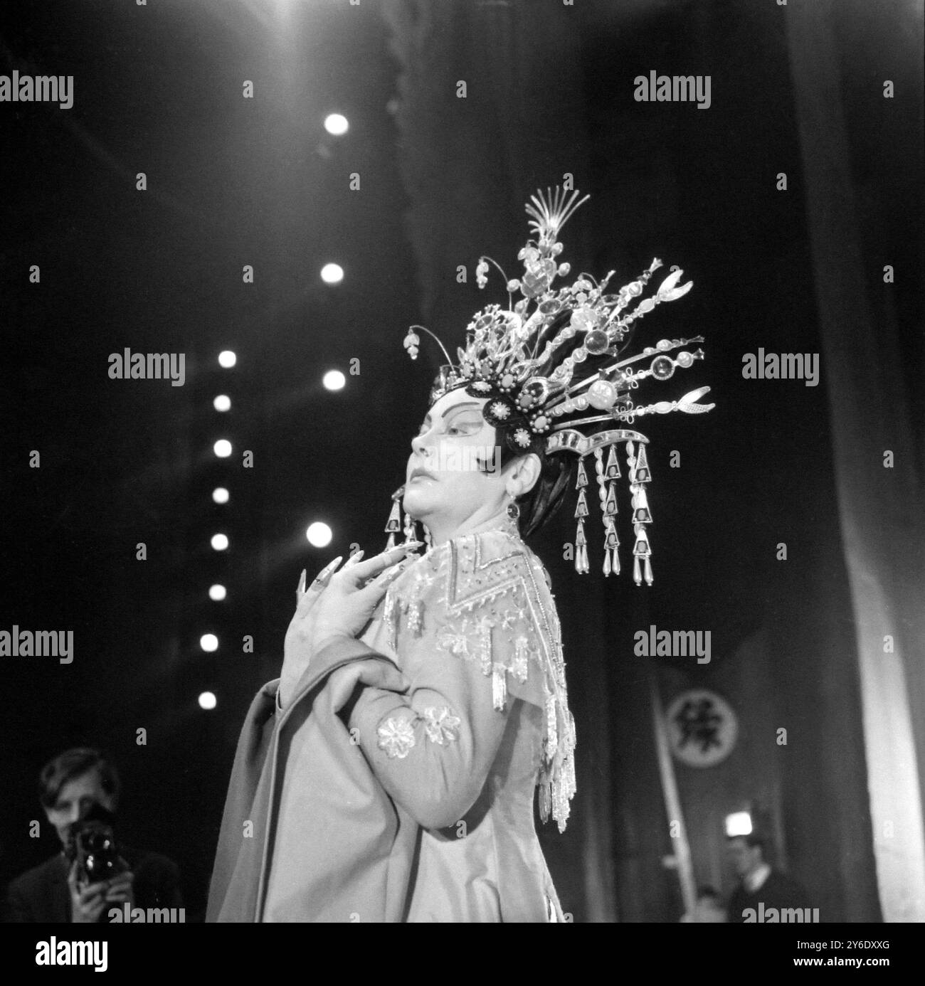 25 FEBRUARY 1963 AMY SHUARD IN THE PUCCINI OPERA, TURANDOT IN A COSTUME ...
