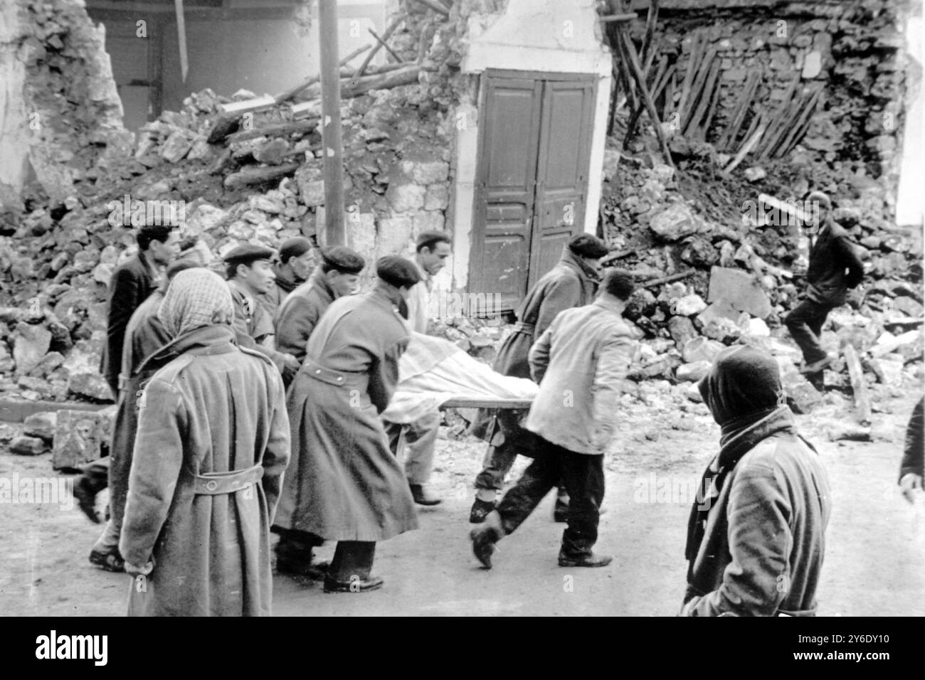 EARTHQUAKE HOMELESS PEOPLE WANDER THROUGH STREETS OF BARCE, LIBYA ; 23 ...