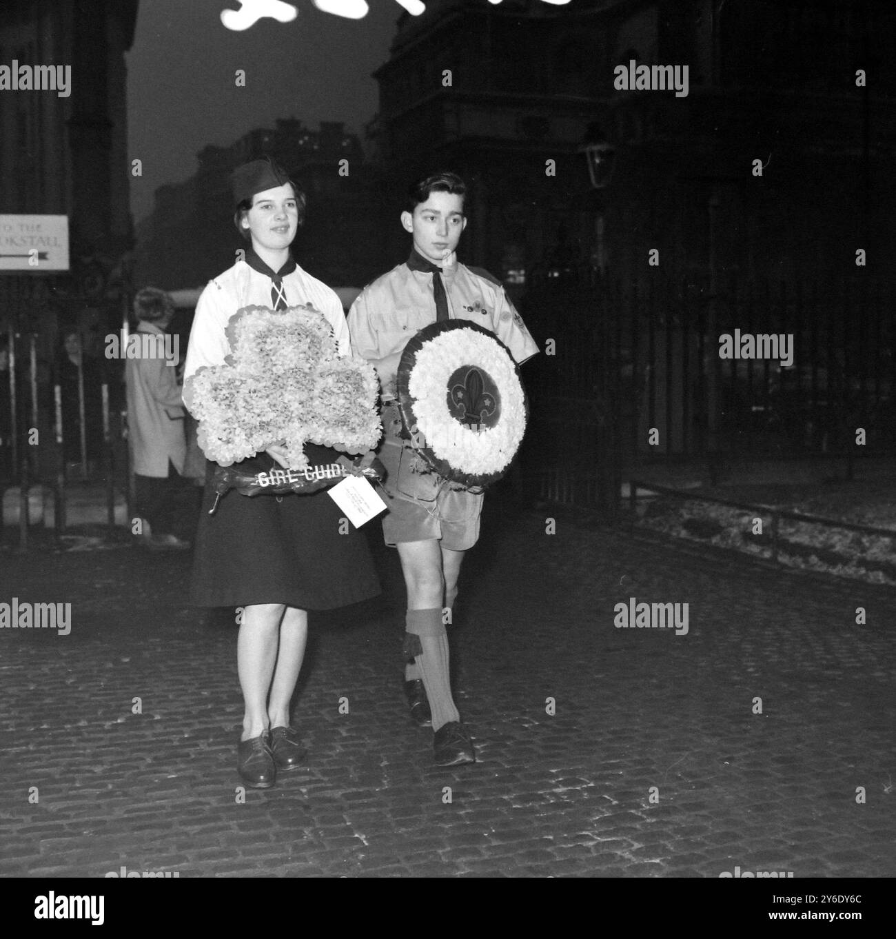 MAUREEN AUSTIN AND JOHN GLANFIELD AT BADEN-POWELL TOMB IN LONDON ; 22 ...