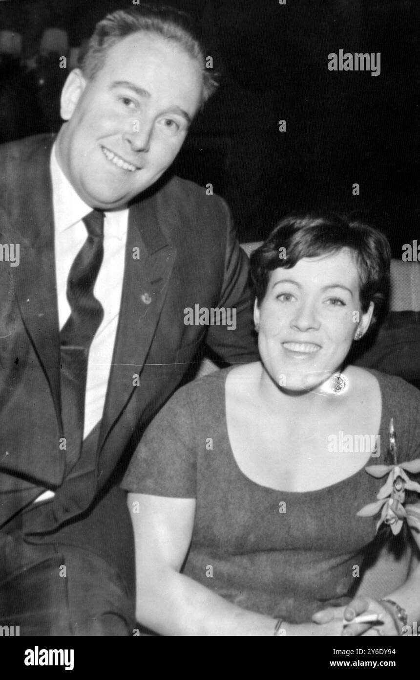ERIK CARLSSON WITH FIANCEE PAT MOSS IN STOCKHOLM / ; 20 FEBRUARY 1963 ...