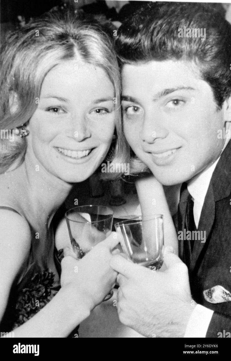 PAUL ANKA WITH ANNE DE ZOGHEB IN PARIS / ; 16 FEBRUARY 1963 Stock Photo ...