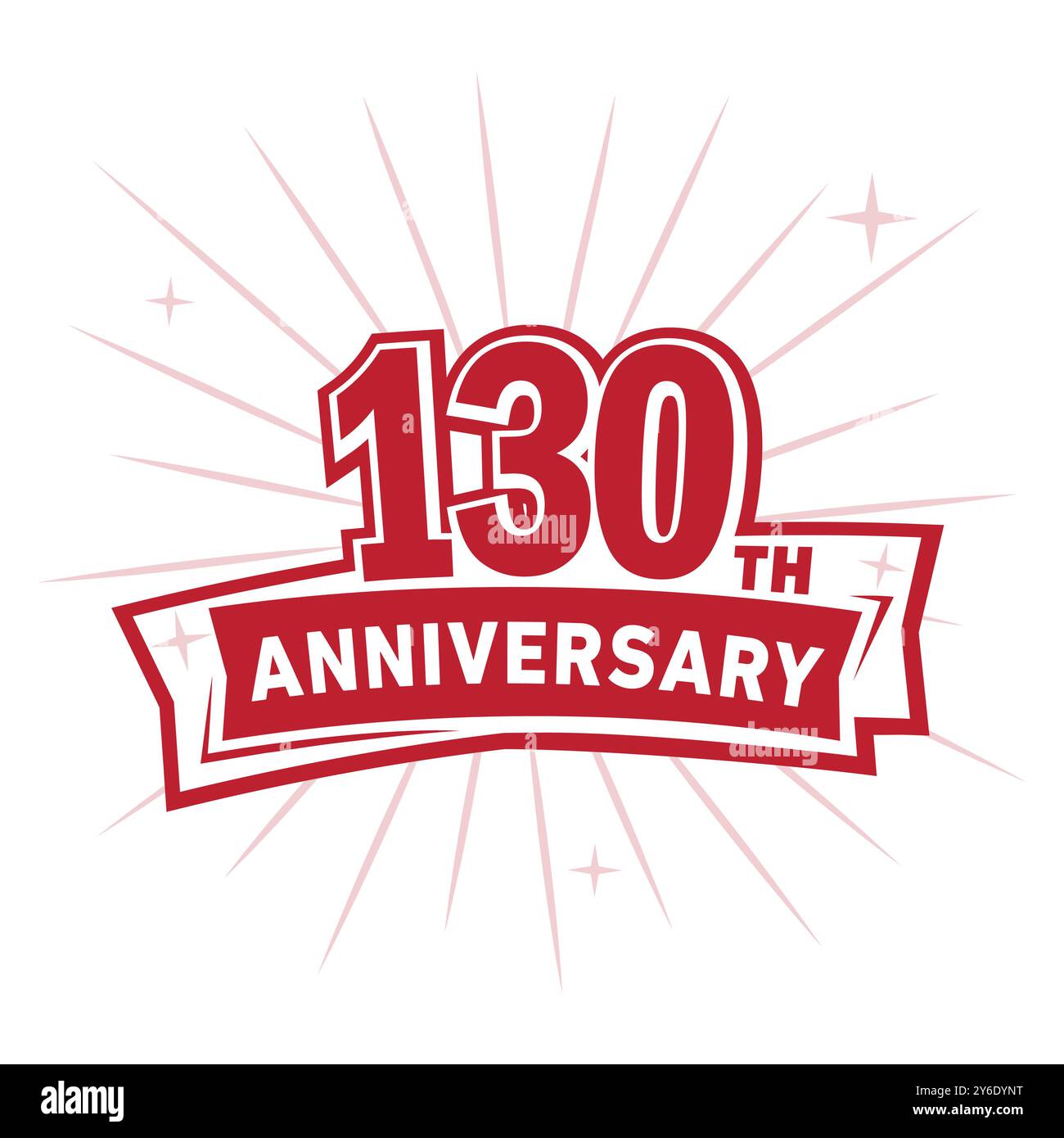 130 years anniversary celebration logo. 130th design template. Vector ...