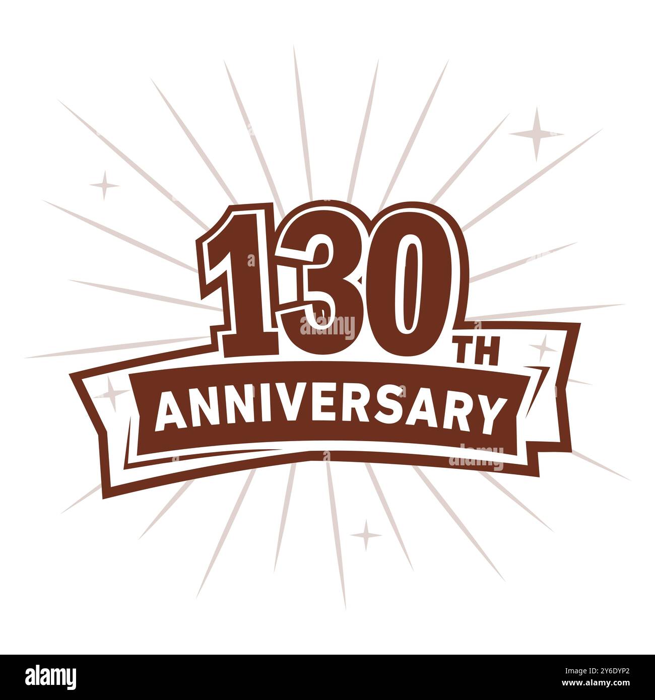130 years anniversary celebration logo. 130th design template. Vector ...