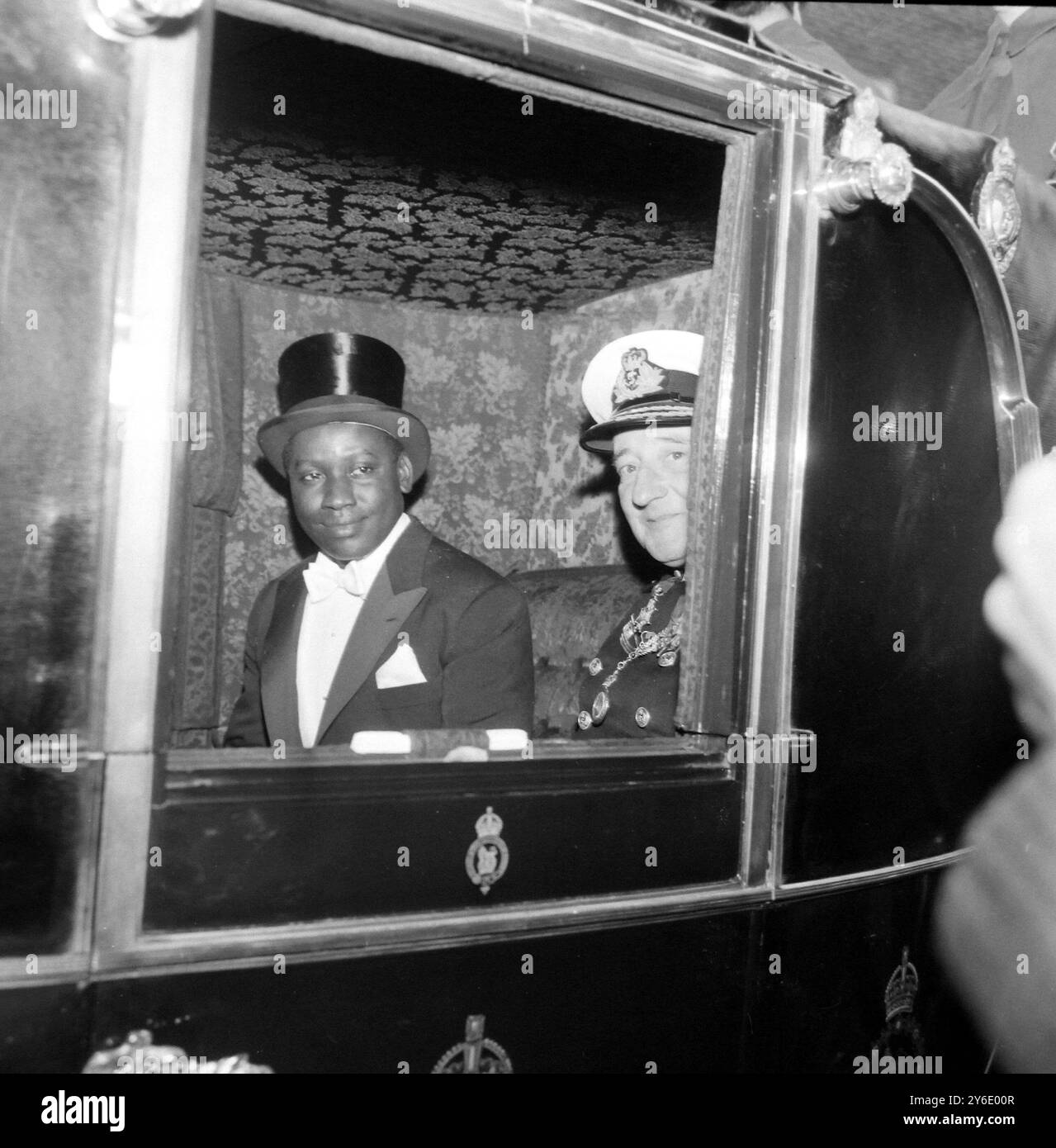 THE NEW CAMEROON AMBASSADOR MARTIN EPIE WITH REAR ADMIRAL THE EARL OF ...