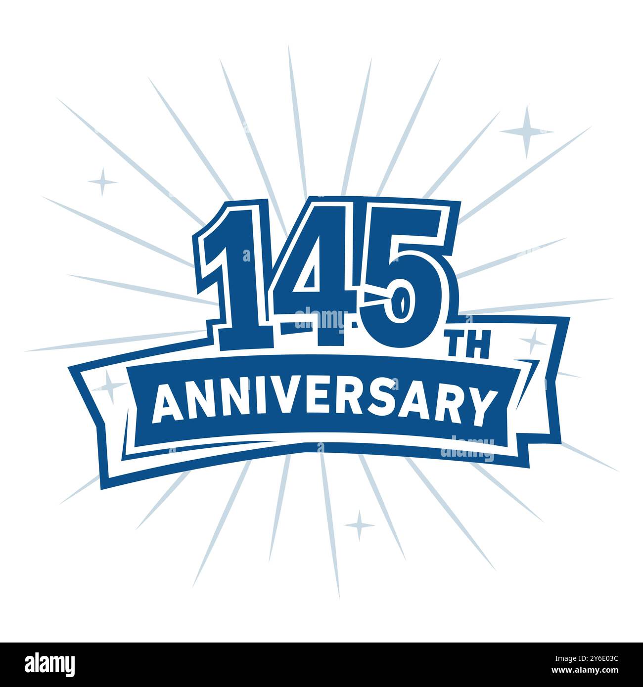 145 years anniversary celebration logo. 145th design template. Vector ...