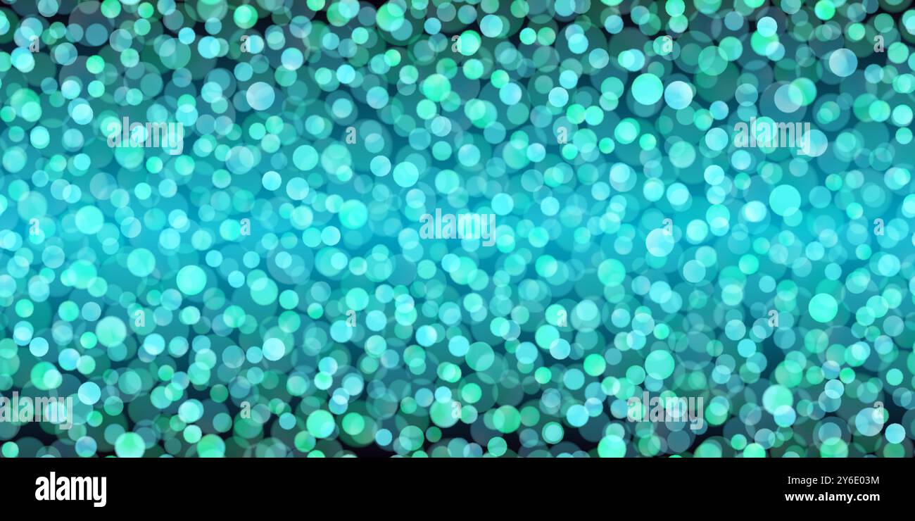 Turquoise light bokeh circle seamless texture. Bright bg with teal ...