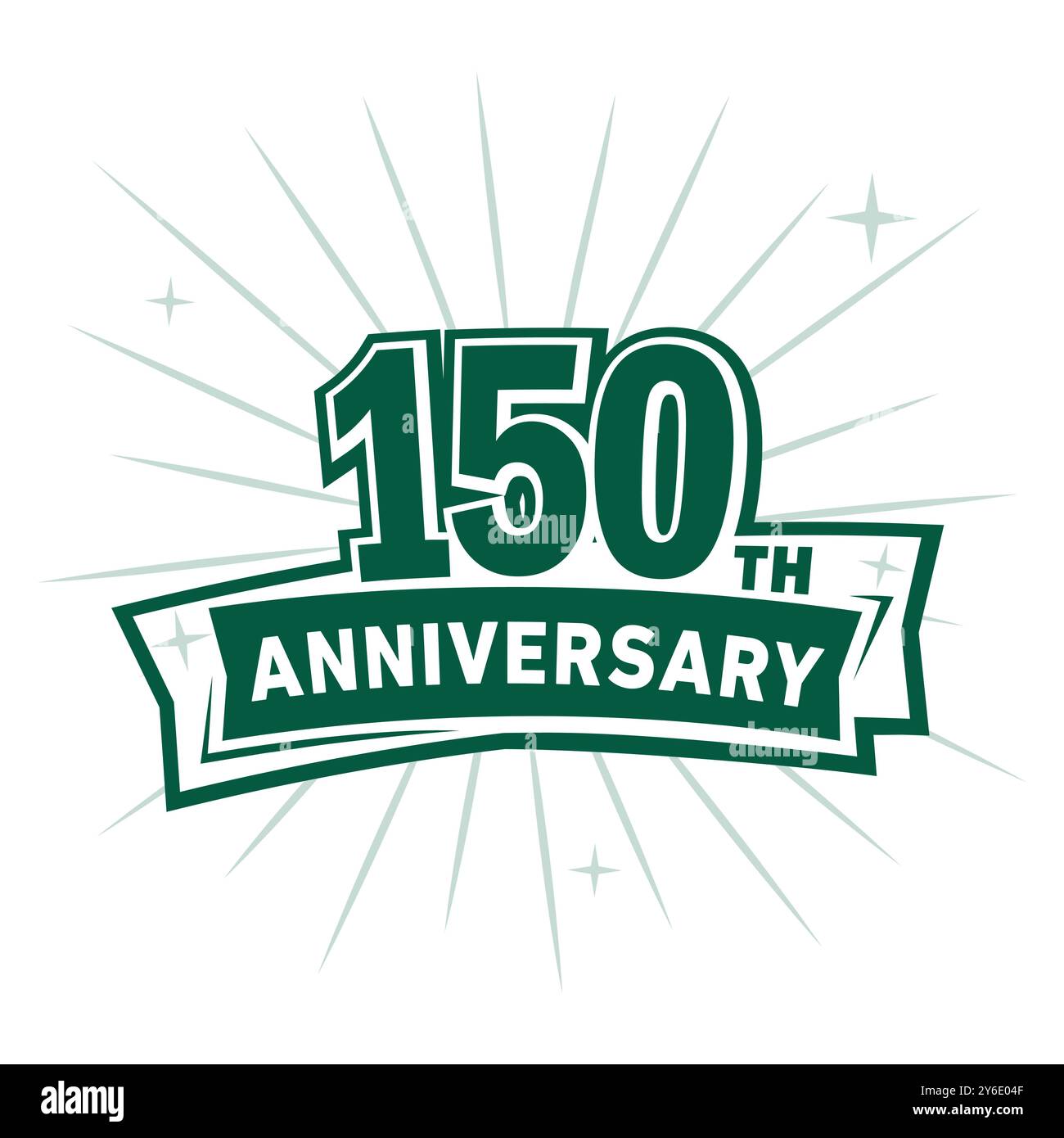 150 years anniversary celebration logo. 150th design template. Vector ...