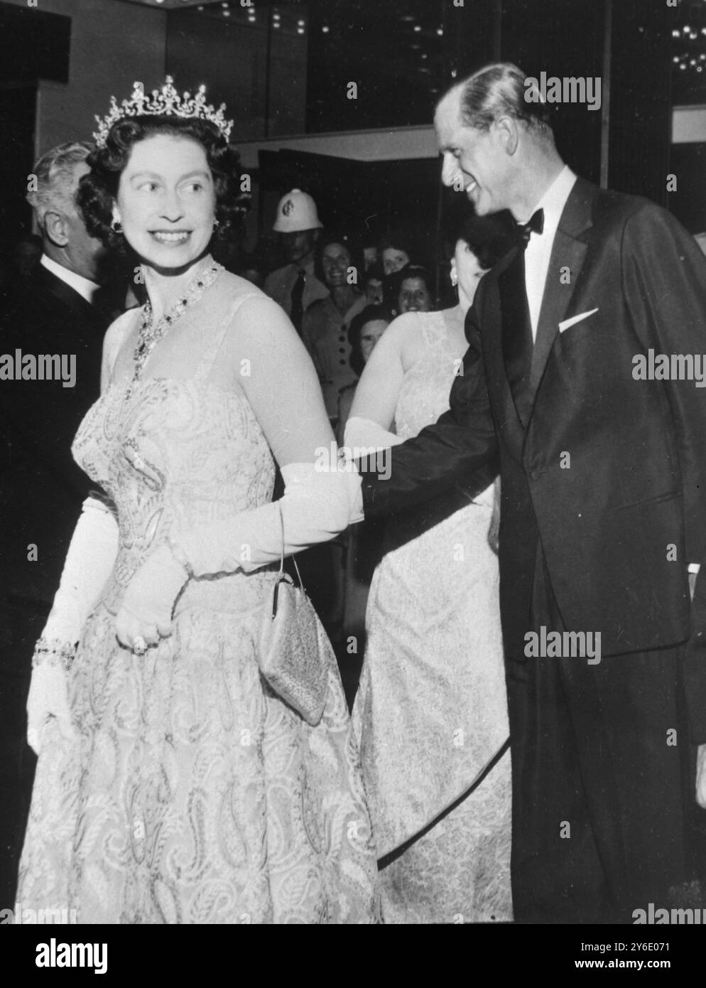 QUEEN ELIZABETH II AND PRINCE PHILIP HOLDS ELBOW WHEN ARRIVING AT OPERA ...