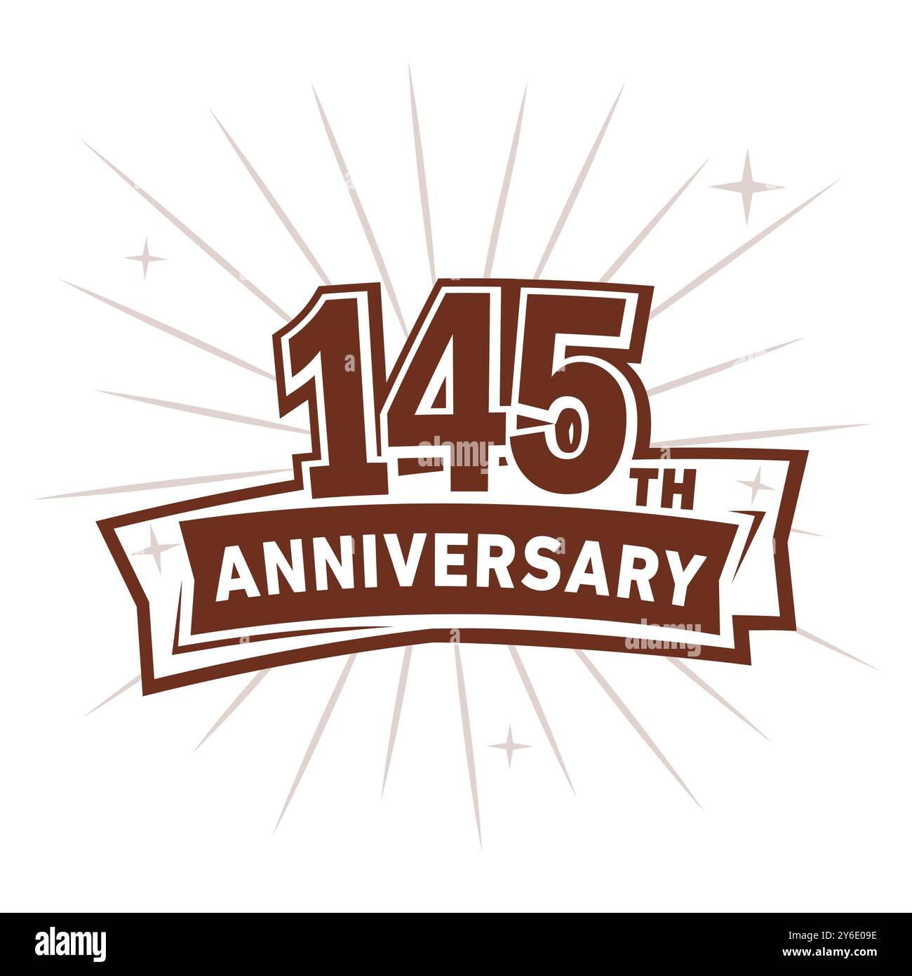 145 years anniversary celebration logo. 145th design template. Vector ...