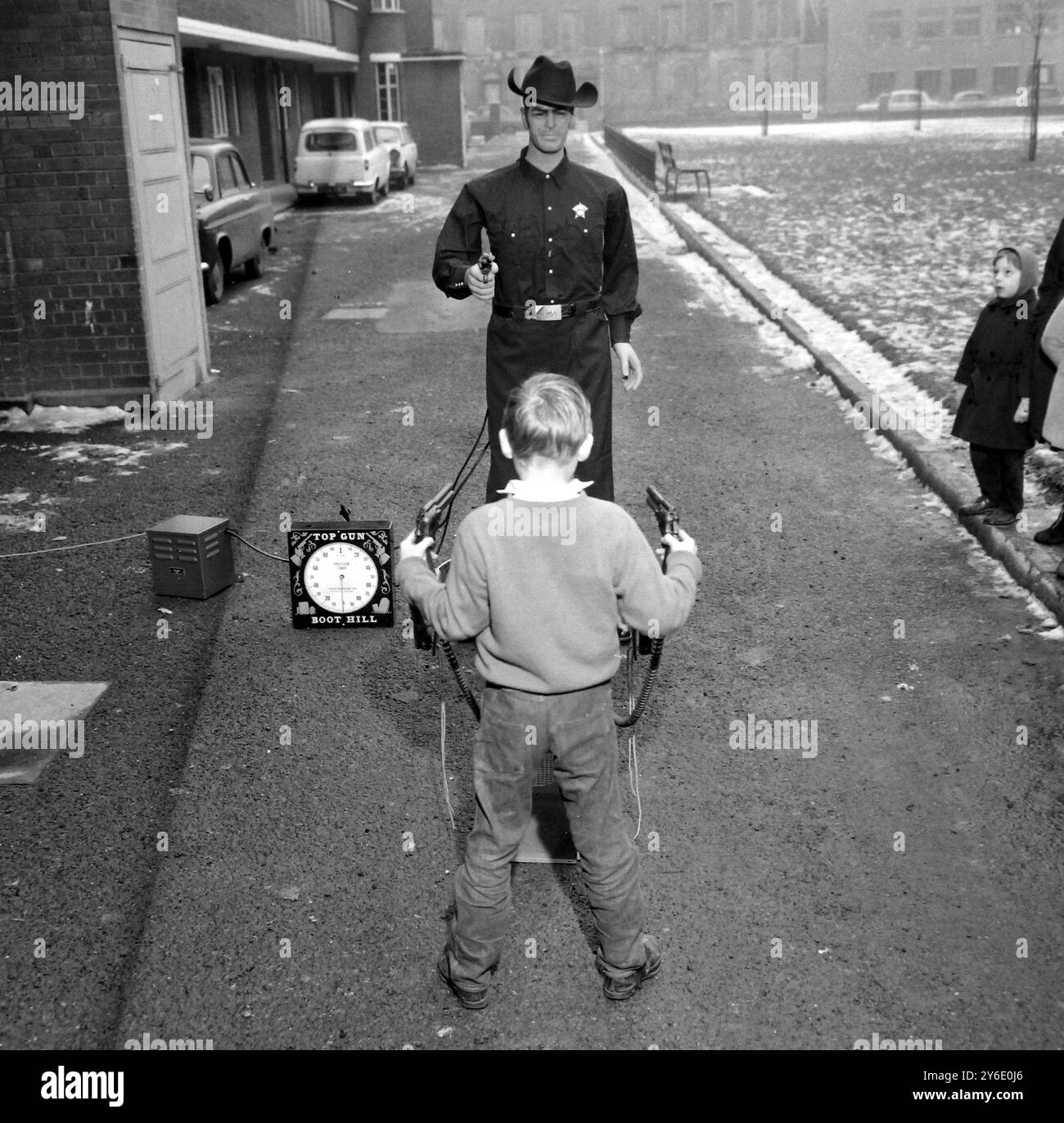 7 FEBRUARY 1963 9 YEAR OLD BRIAN COLE ATTEMPTS TO OUTDRAW U.S. MARSHAL ...