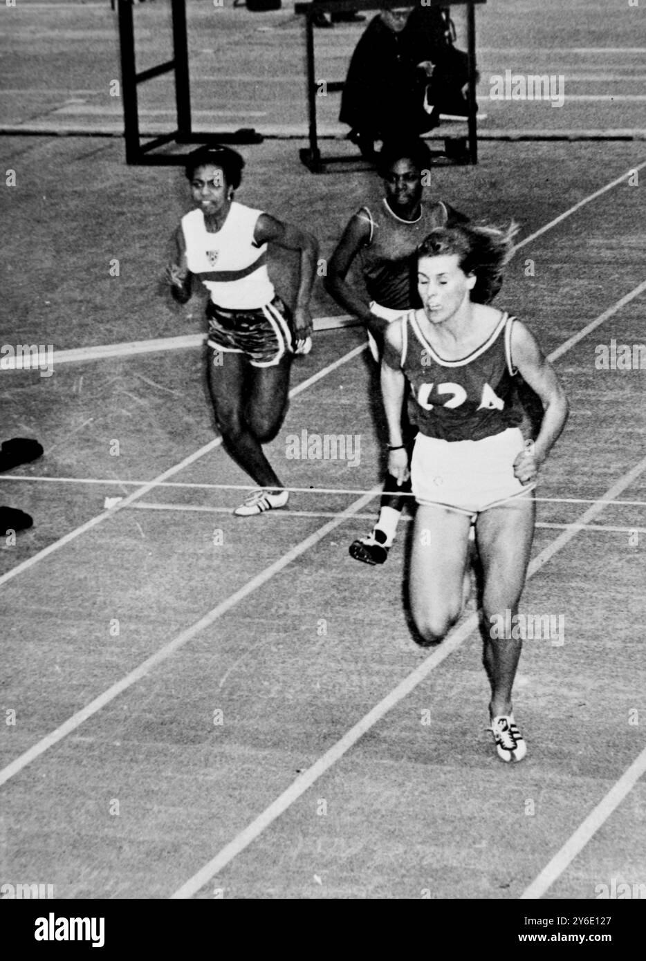 ATHELTES JUTTA HEINE, DEBBIE THOMPSON AND BARBARA BROWN IN ACTION IN ...