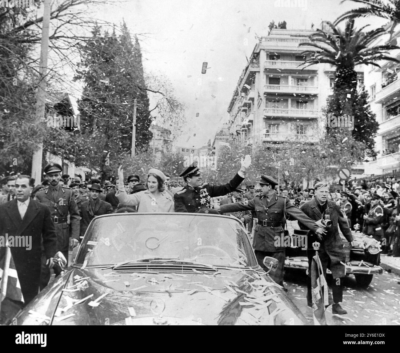 29 JANUARY 1963 CROWN PRINCE CONSTANTINE OF GREECE WITH HIS 16 YEAR OLD ...