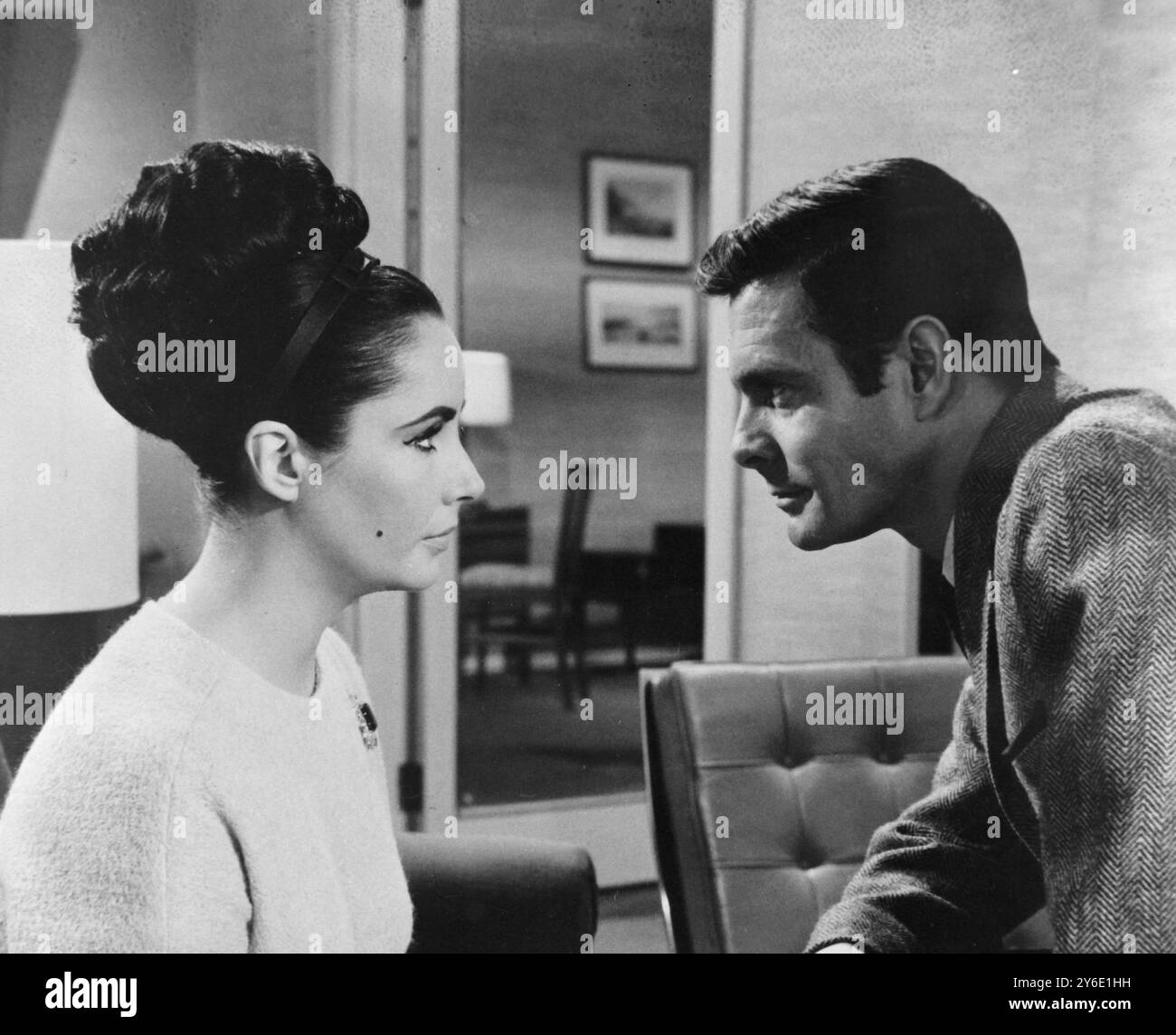 LOUIS JOURDAN WITH ELIZABETH TAYLOR TAYLOR FILMING THE V.I.P.S IN ...