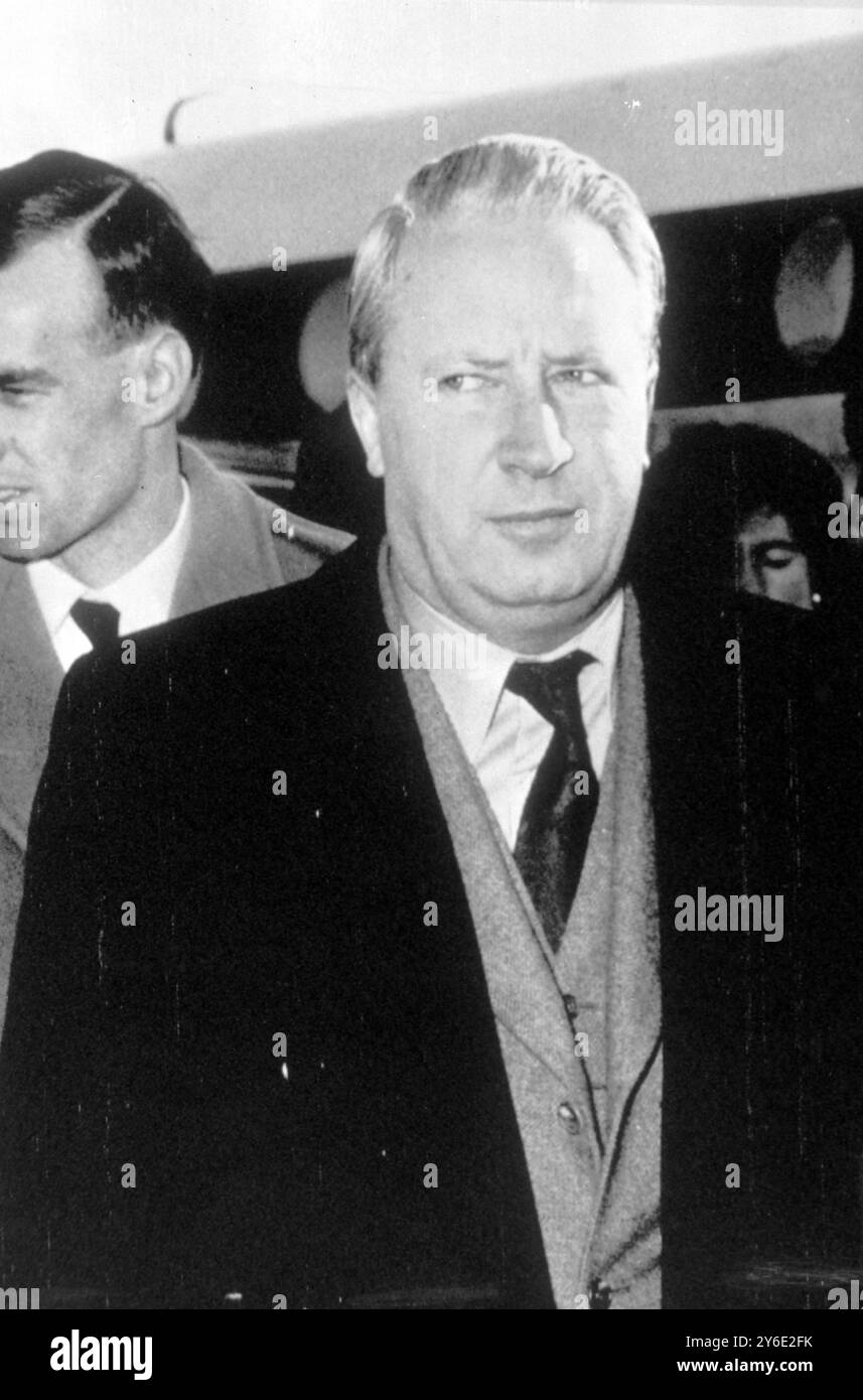 EDWARD HEATH IN BRUSSELS / ; 27 JANUARY 1963 Stock Photo - Alamy