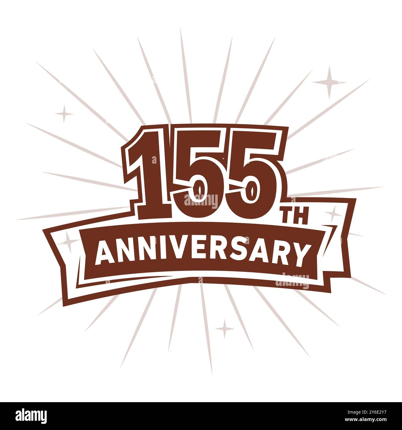 155 years anniversary celebration logo. 155th design template. Vector ...