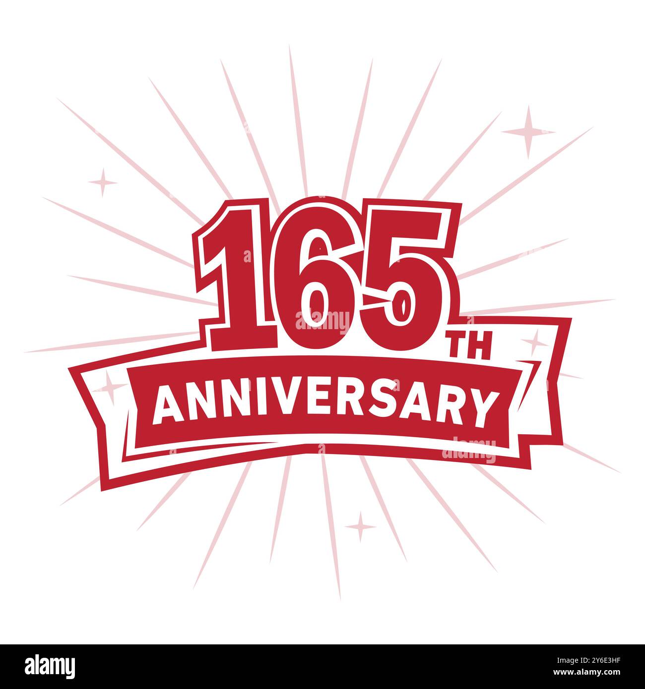 165 years anniversary celebration logo. 165th design template. Vector ...