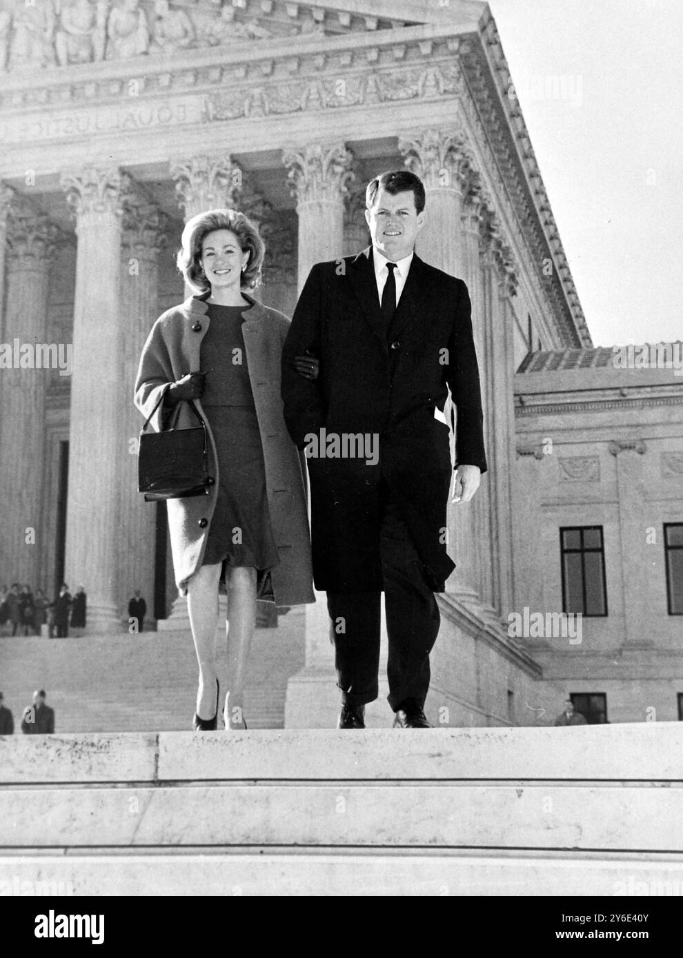EDWARD KENNEDY WITH WIFE JOAN IN WASHINGTON / ; 20 JANUARY 1963 Stock ...