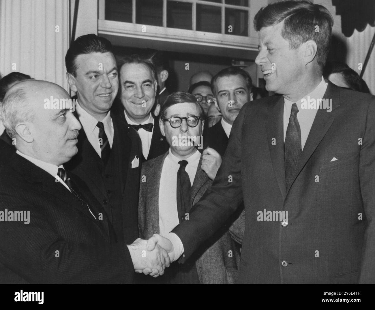 20 JANUARY 1963 U.S. PRESIDENT JOHN F KENNEDY WITH ITALIAN PREMIER ...