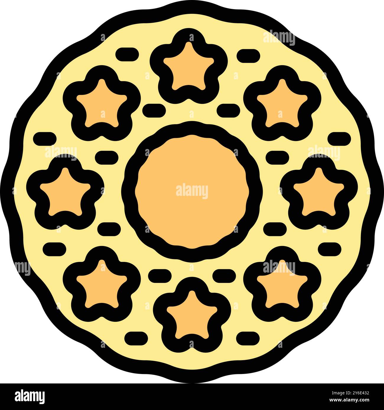 Round honeycomb with star shaped cells filled with delicious fresh ...