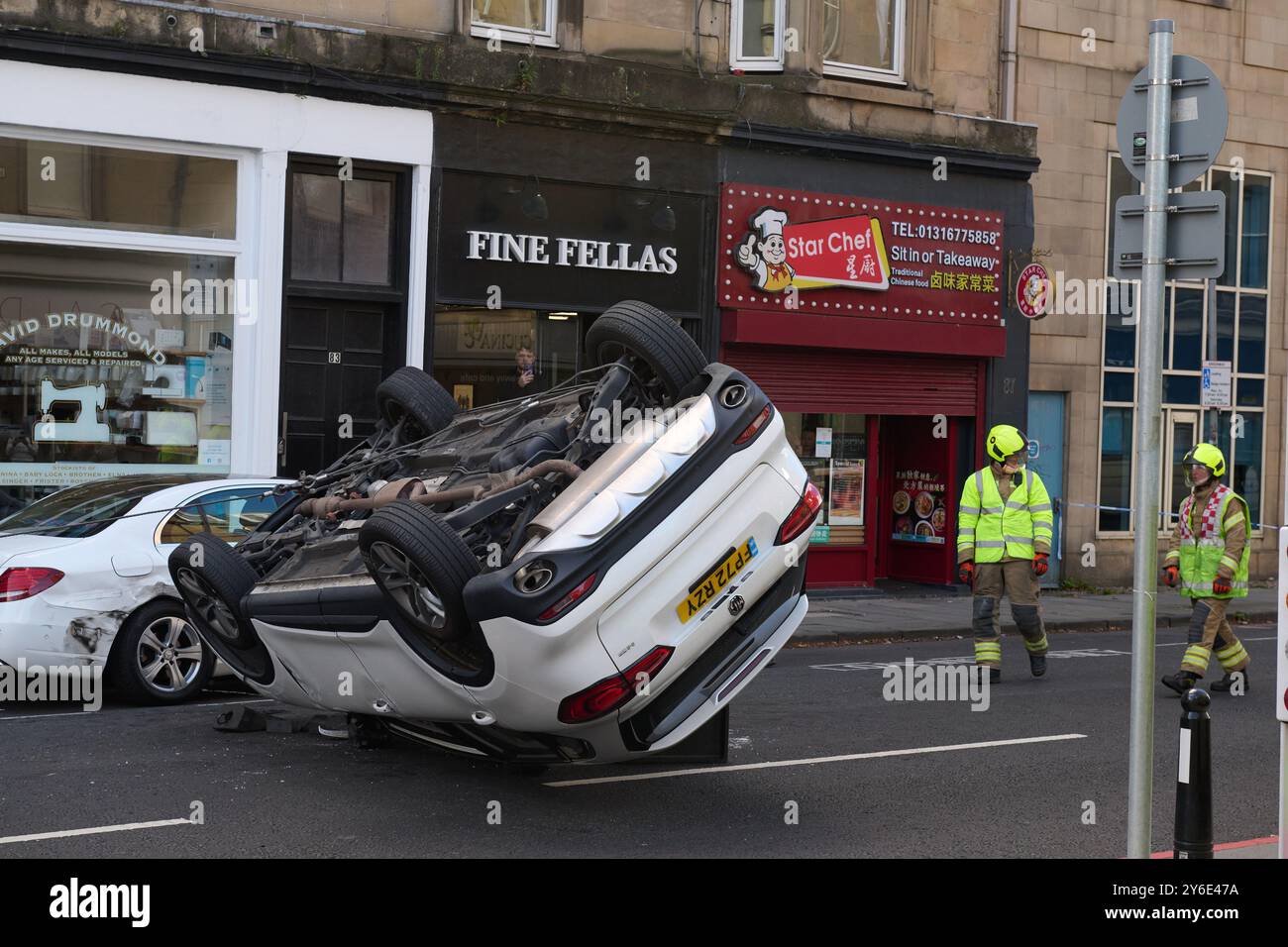 Edinburgh Scotland, UK 25 September 2024. Emergency services attend an ...