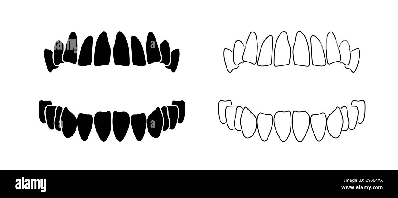 Human mouth tattoo. Black teeth logo Stock Vector Image & Art - Alamy